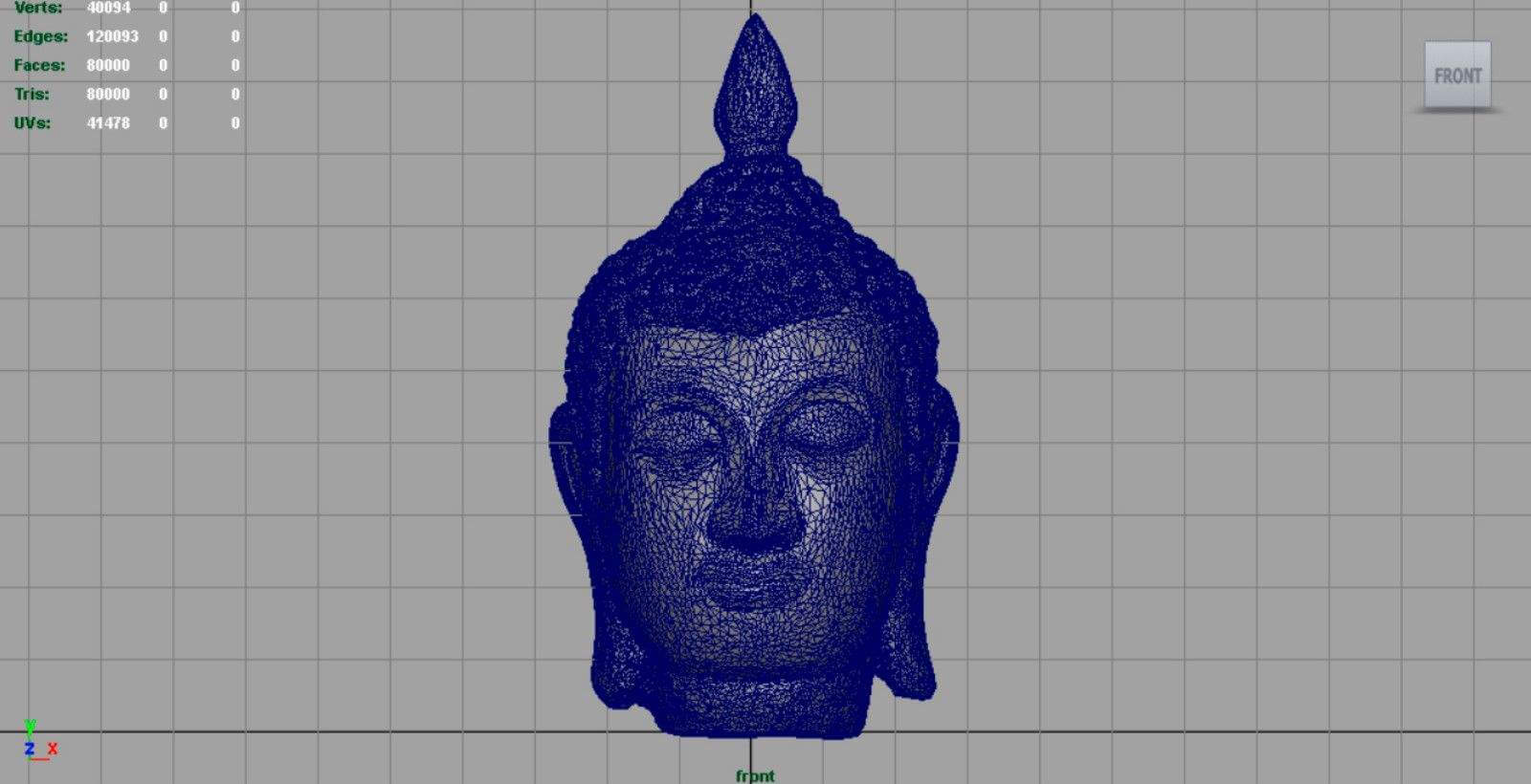 Ancient Buddha Head - 3D Model by sanchiesp
