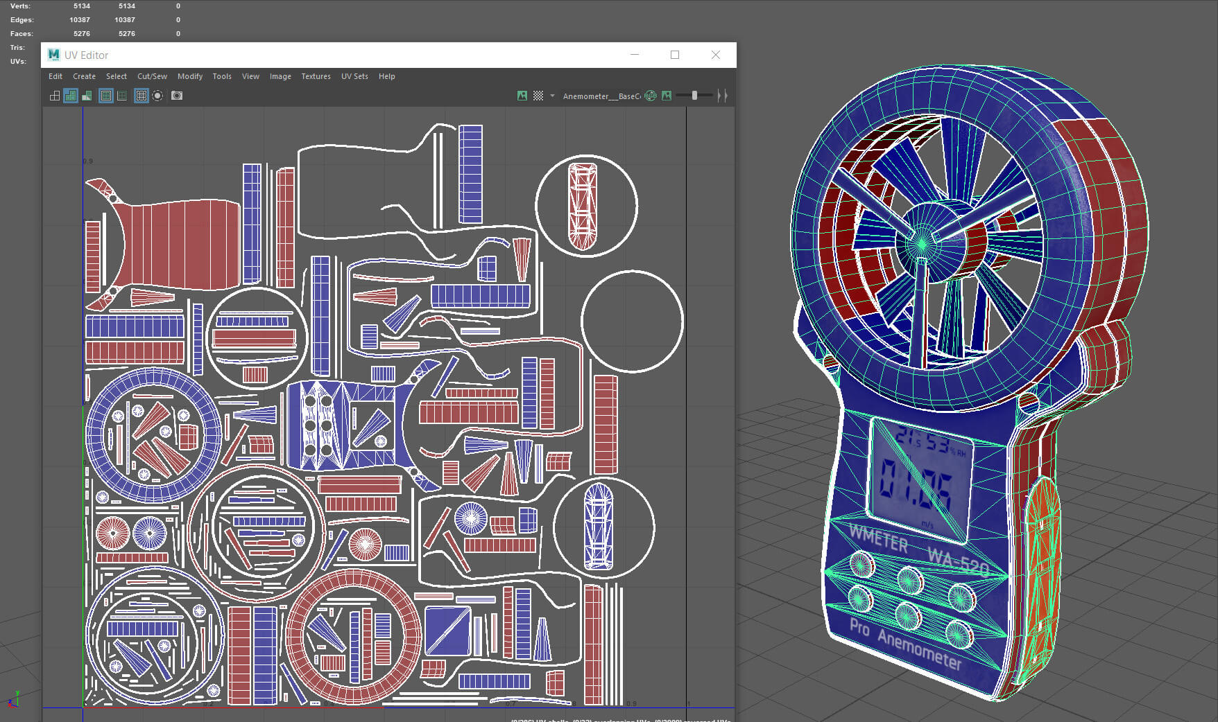 Anemometer - 3D Model by sanchiesp