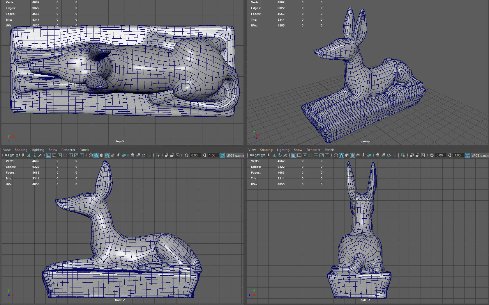 Anubis Dog Statue - 3D Model by sanchiesp