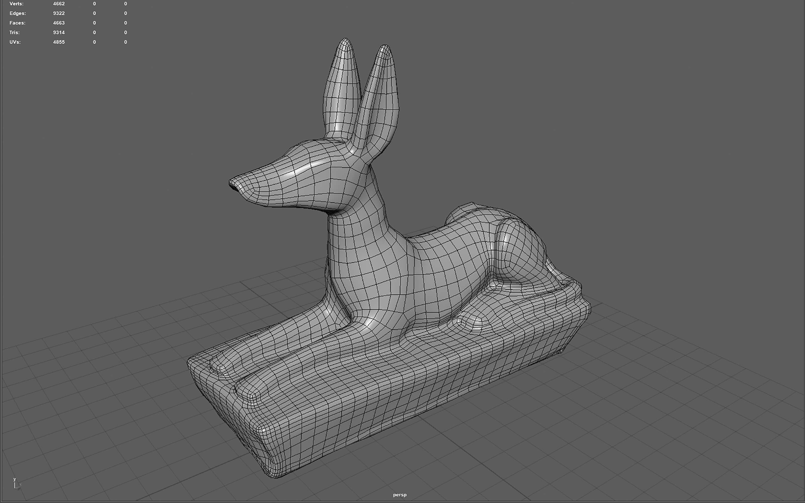 Anubis Dog Statue - 3D Model by sanchiesp