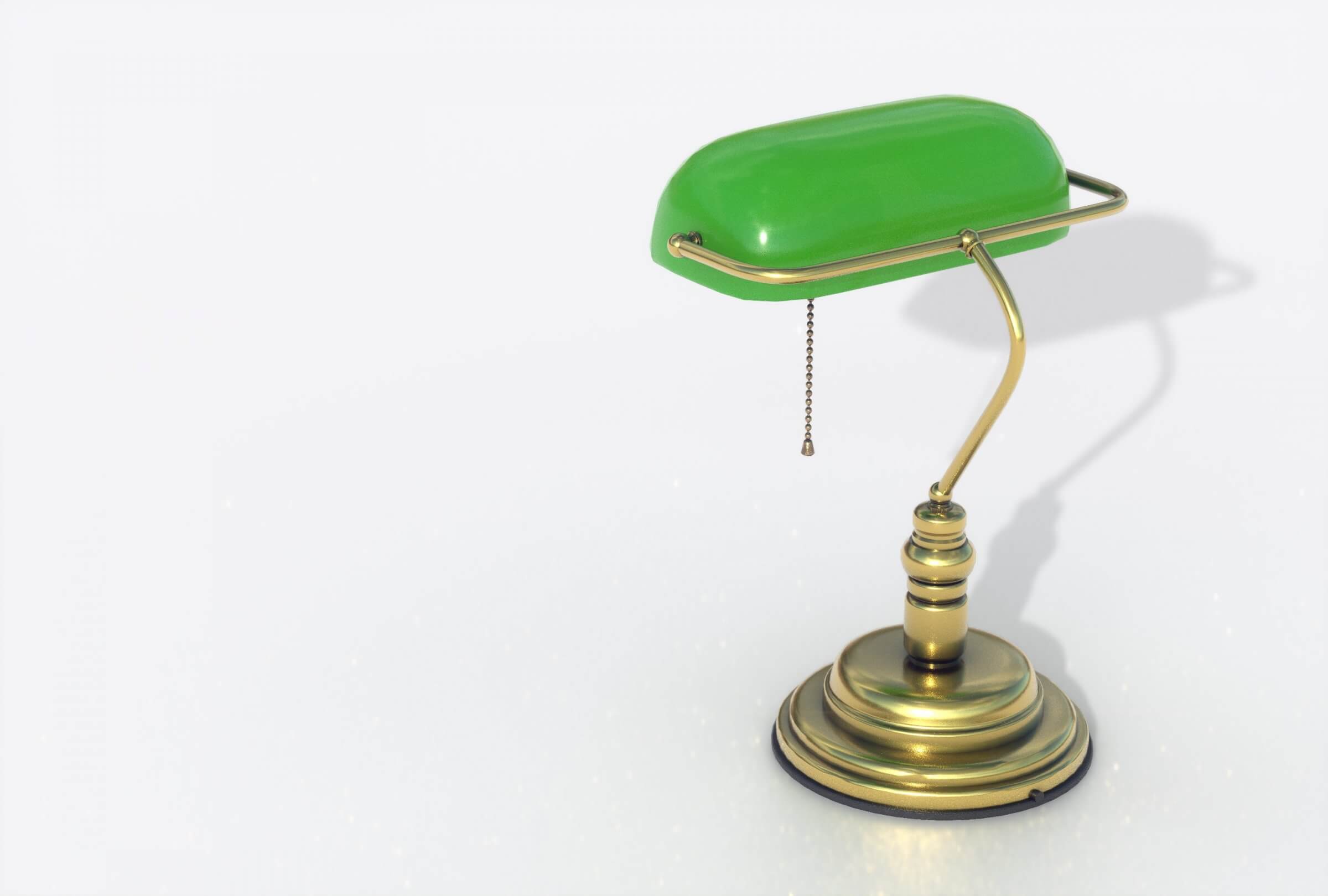 Bankers Lamp - 3D Model by sanchiesp