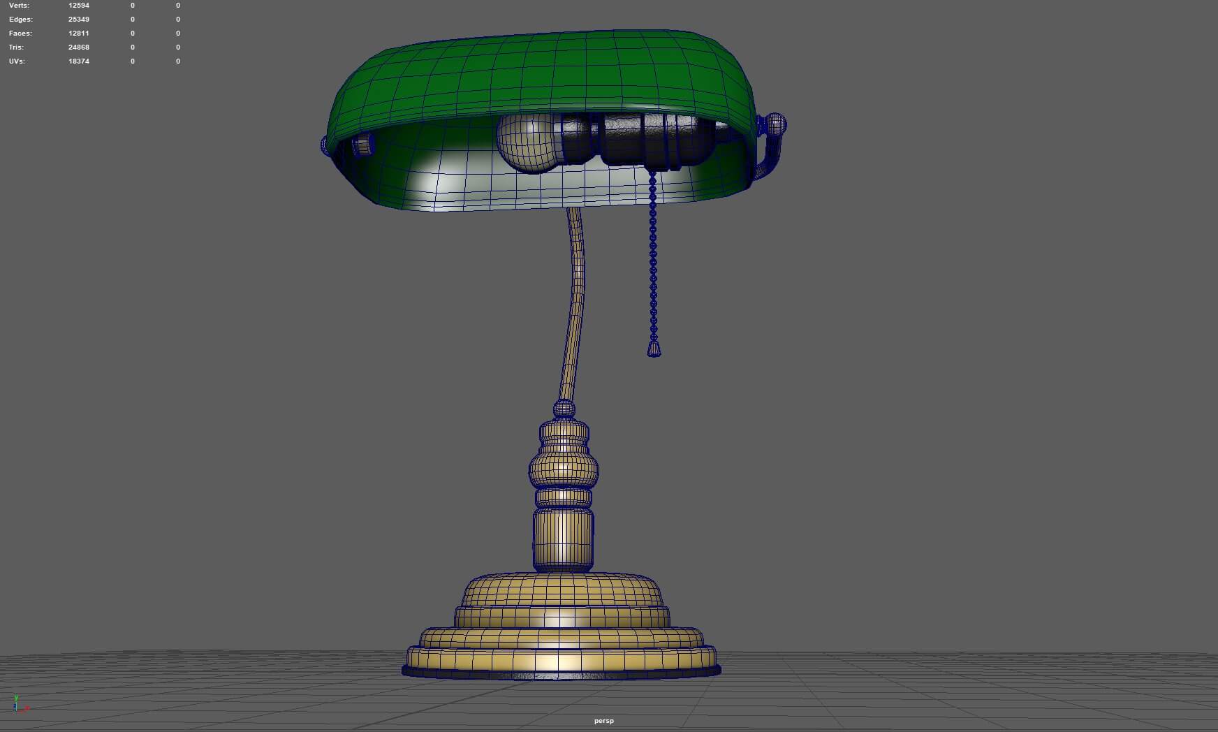 Bankers Lamp - 3D Model by sanchiesp