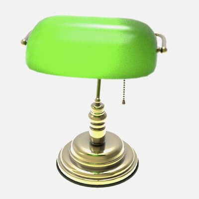 Bankers Lamp - 3D Model by sanchiesp