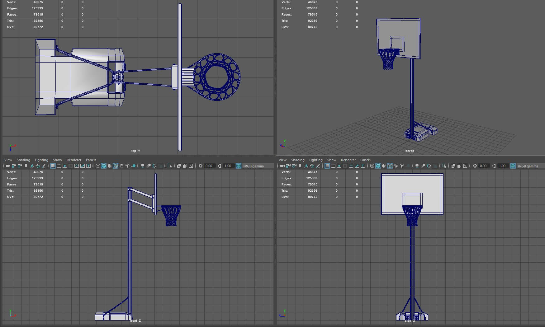 Basketball Basket - 3D Model by sanchiesp