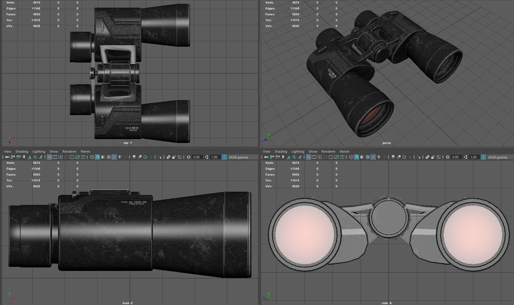 Professional Binoculars - 3D Model by sanchiesp