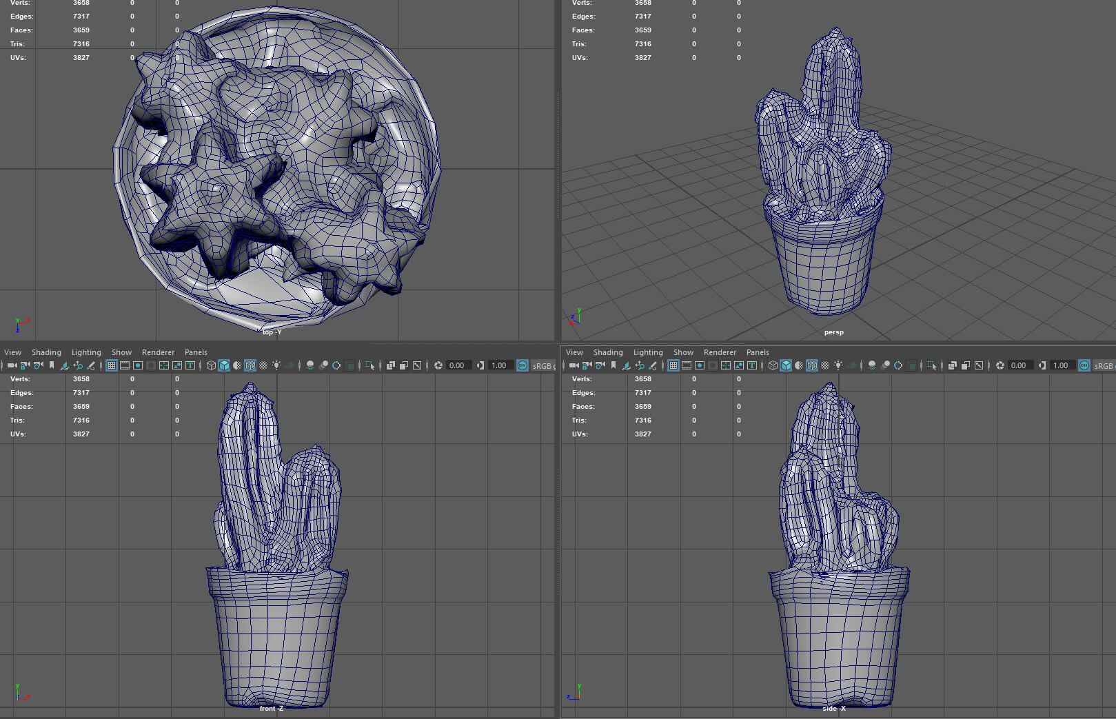 Cactus Plant - 3D Model by sanchiesp