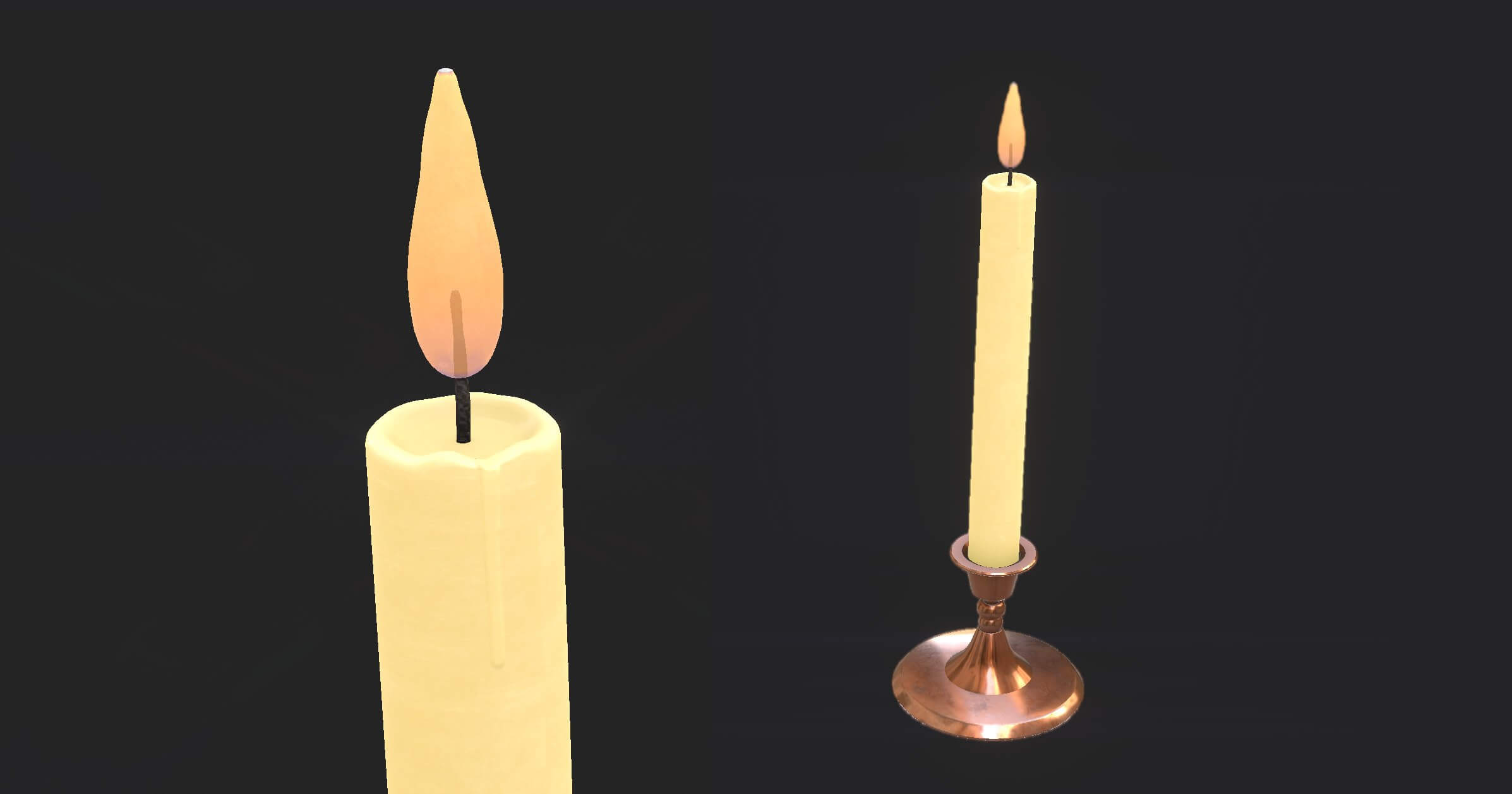 Candle 1 - 3D Model by sanchiesp
