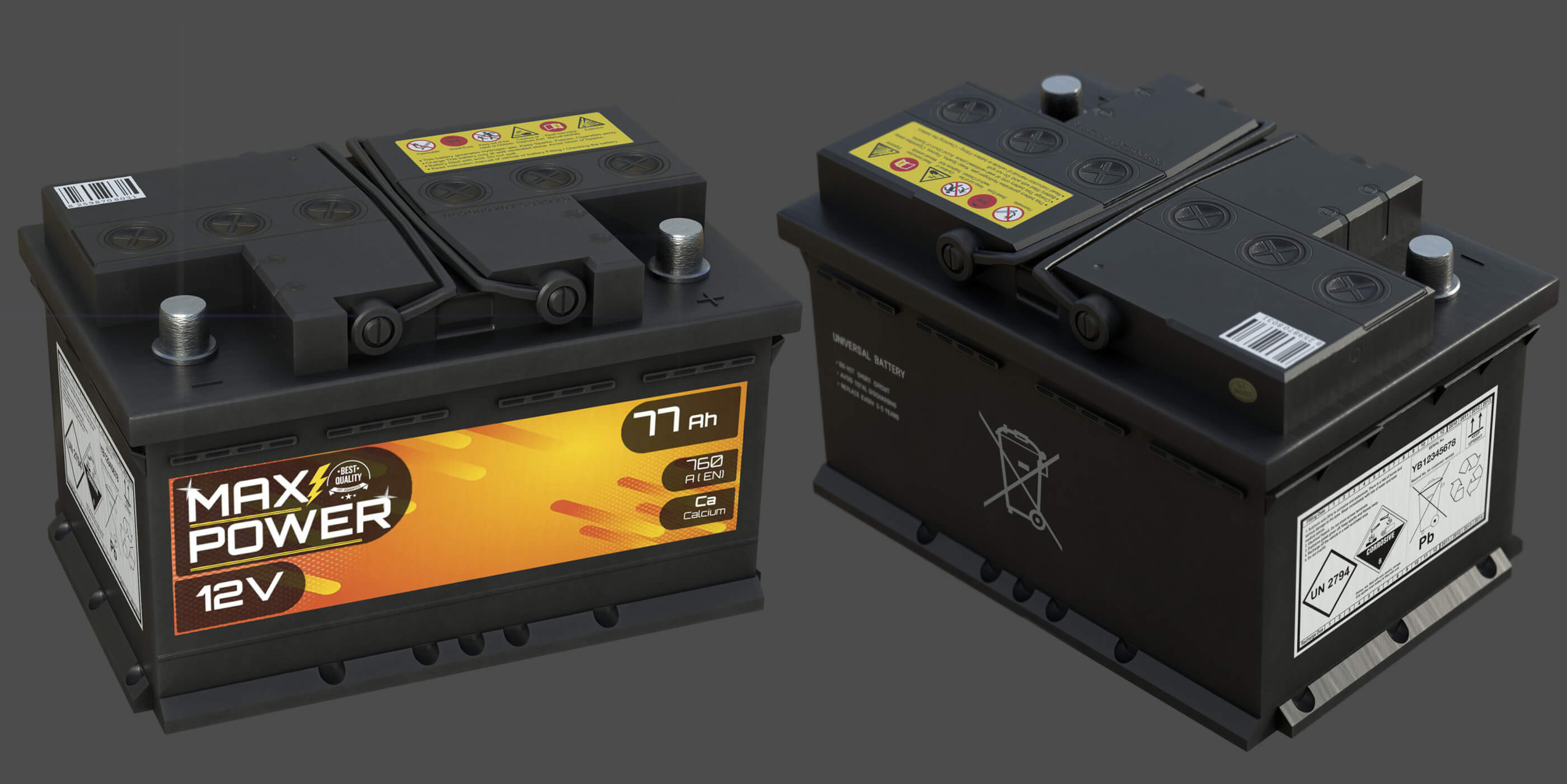 Car Battery - 3D Model by sanchiesp