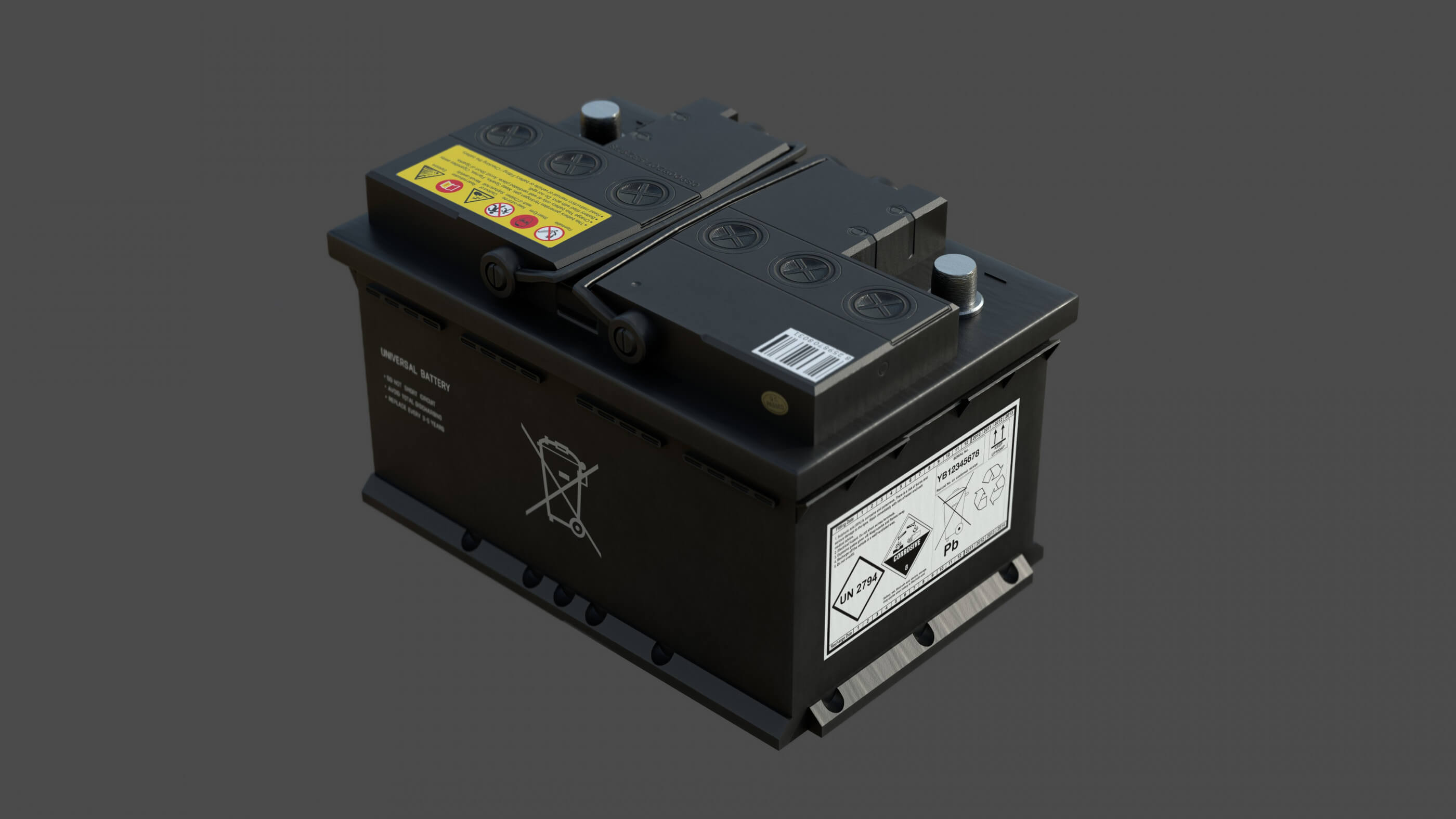 Car Battery - 3D Model by sanchiesp