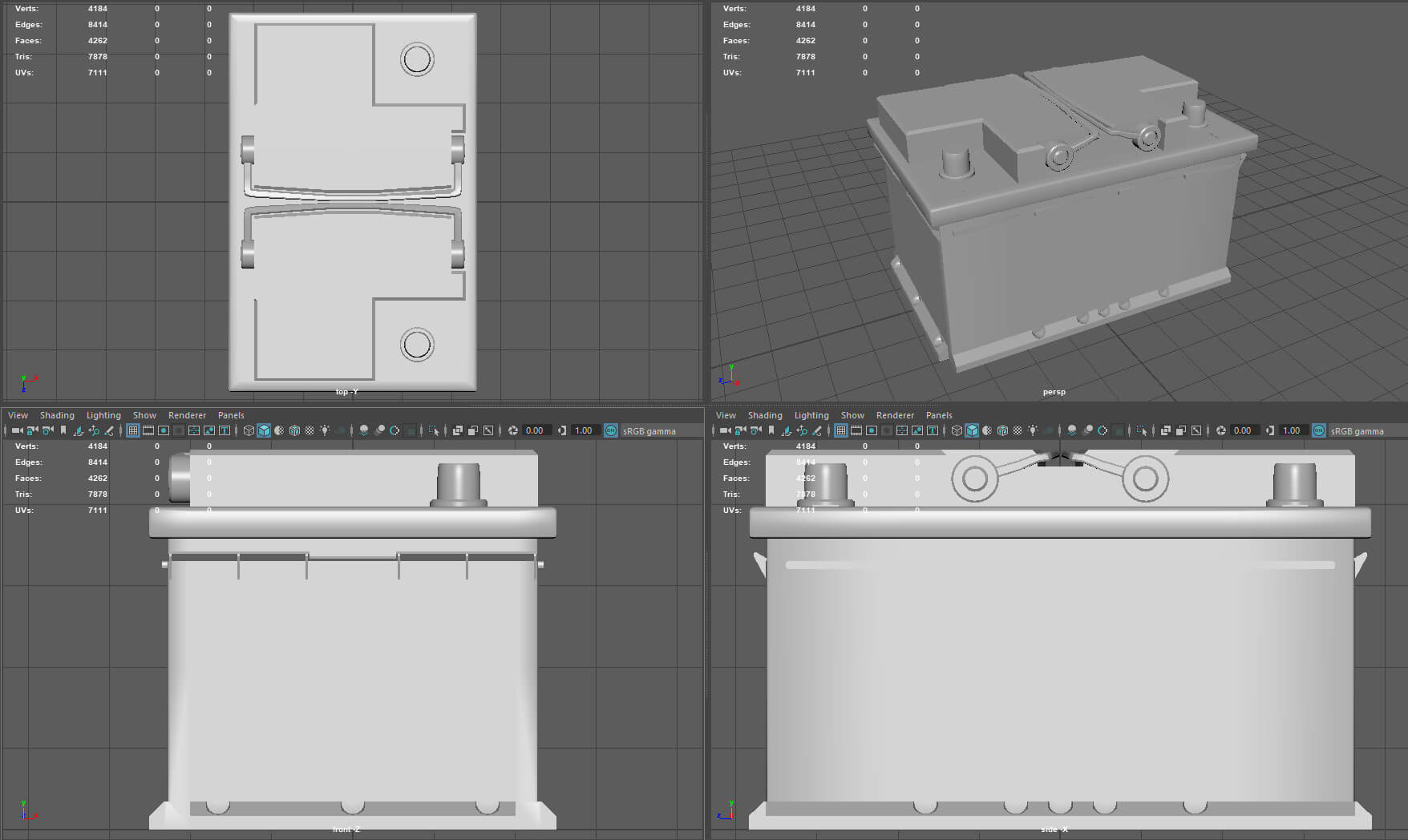 Car Battery - 3D Model by sanchiesp