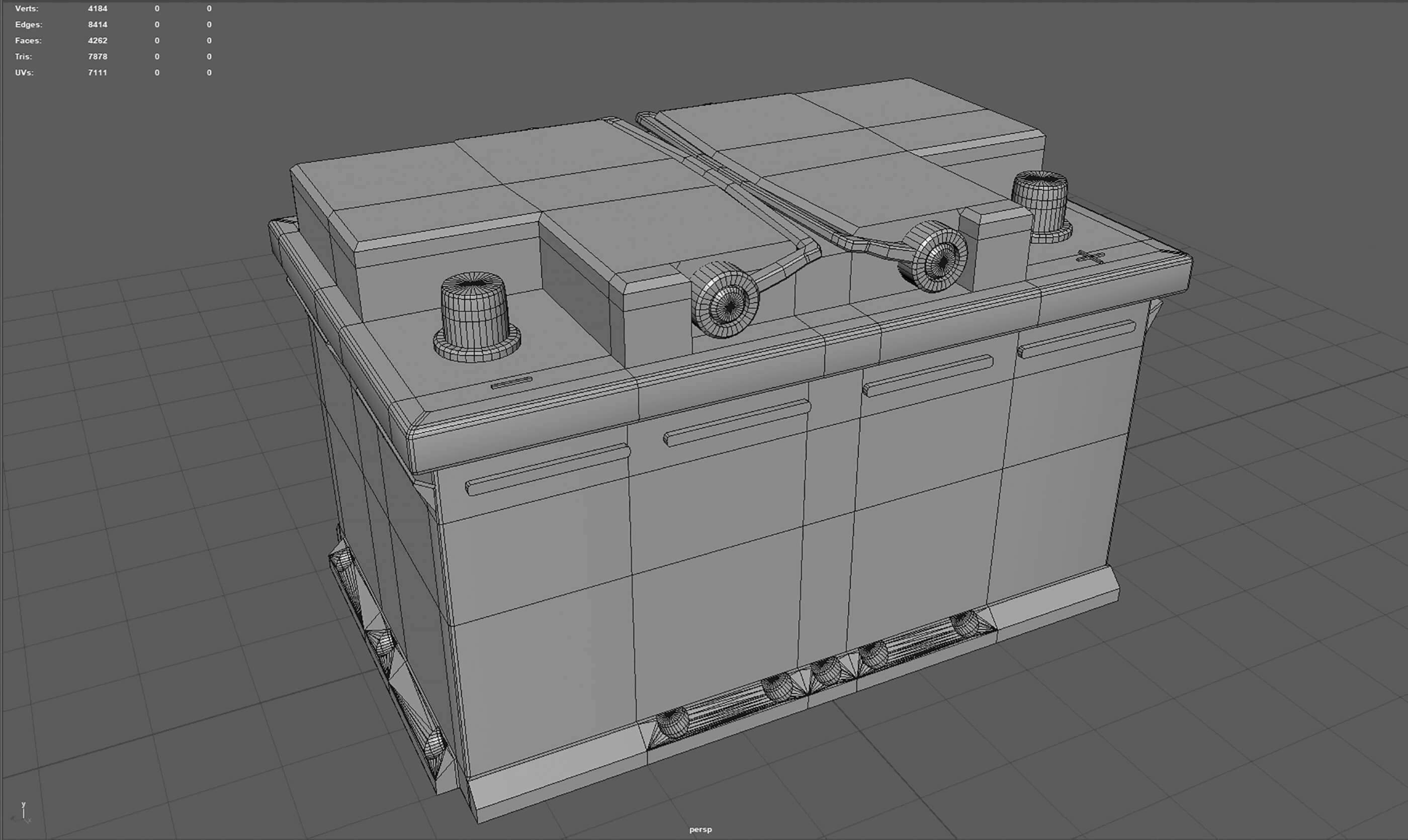 Car Battery - 3D Model by sanchiesp