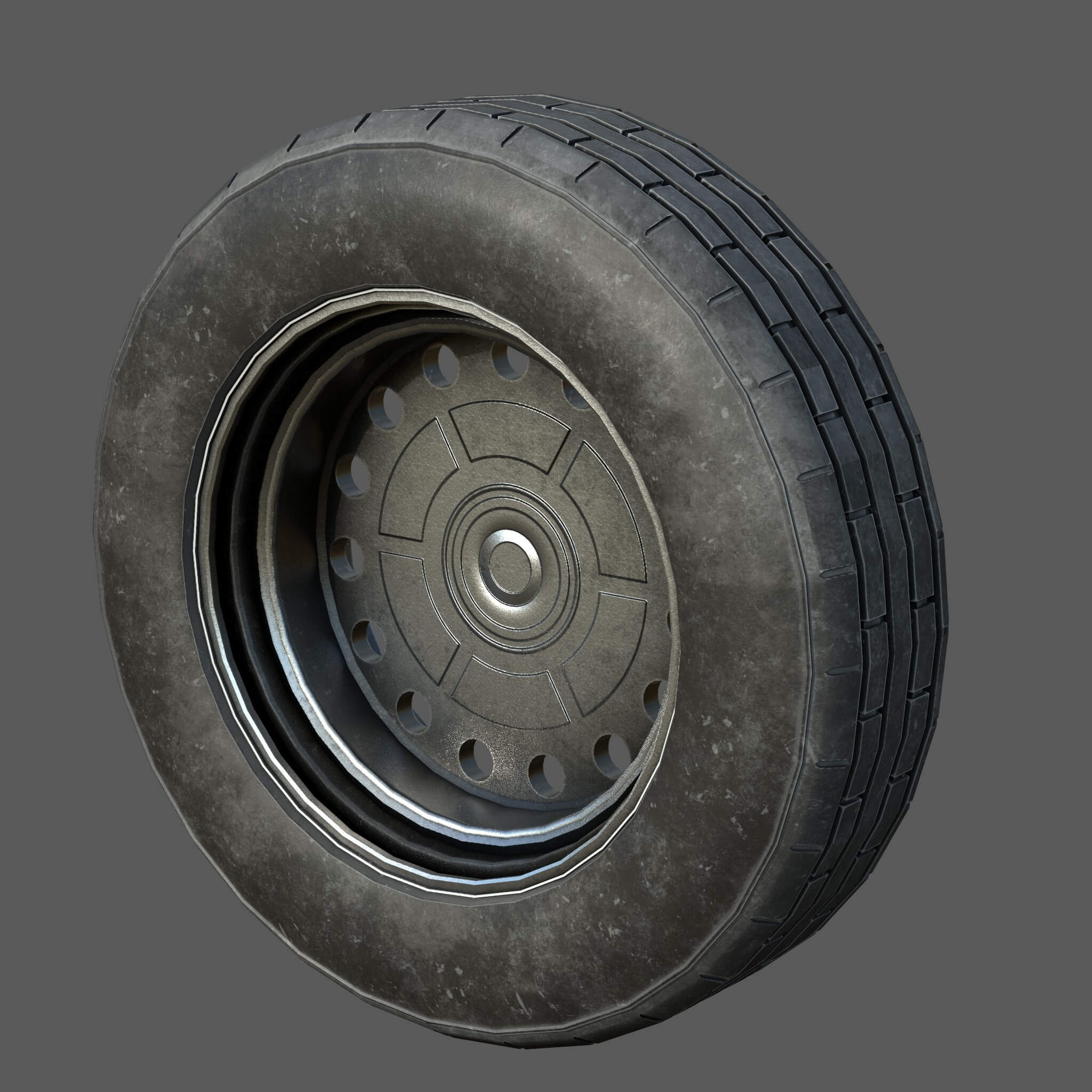 Realistic Car Wheel - 3D Model by sanchiesp
