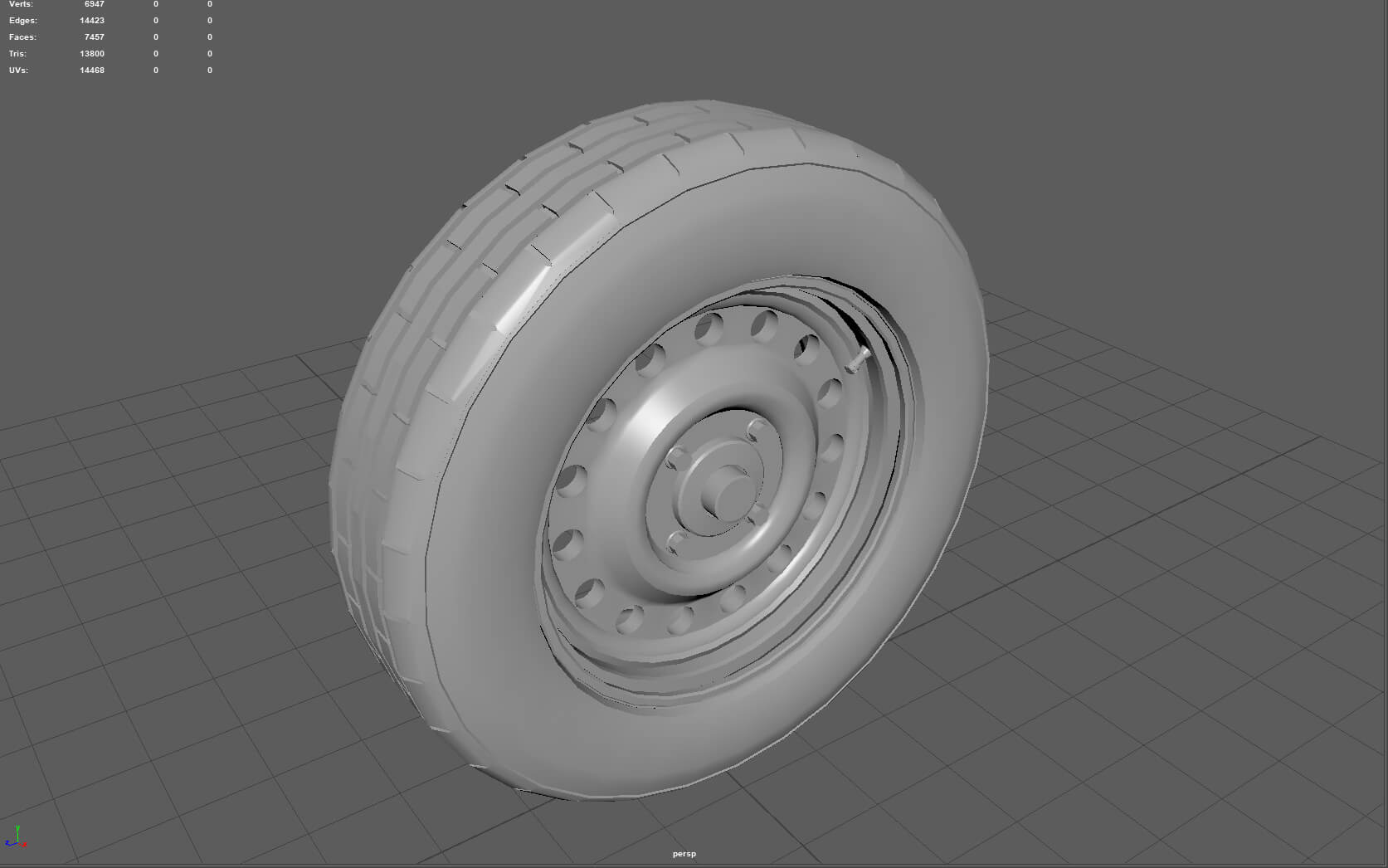 Realistic Car Wheel - 3D Model by sanchiesp