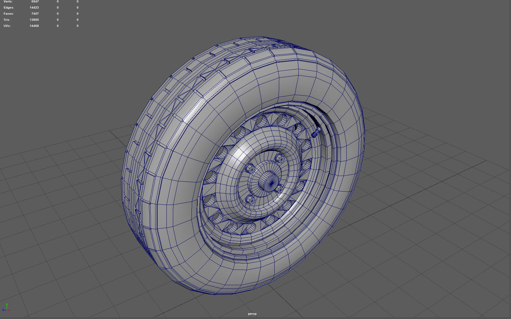Realistic Car Wheel - 3D Model by sanchiesp