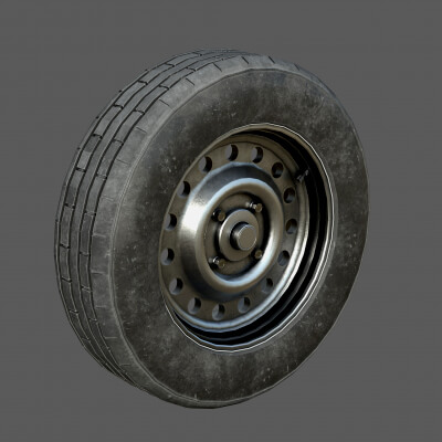 Realistic Car Wheel - 3D Model by sanchiesp