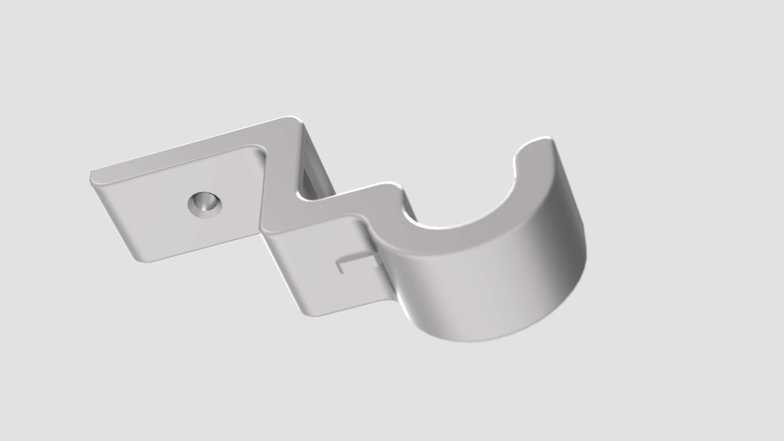 Ceiling Curtain Rod Holder - 3D Print Model by sanchiesp