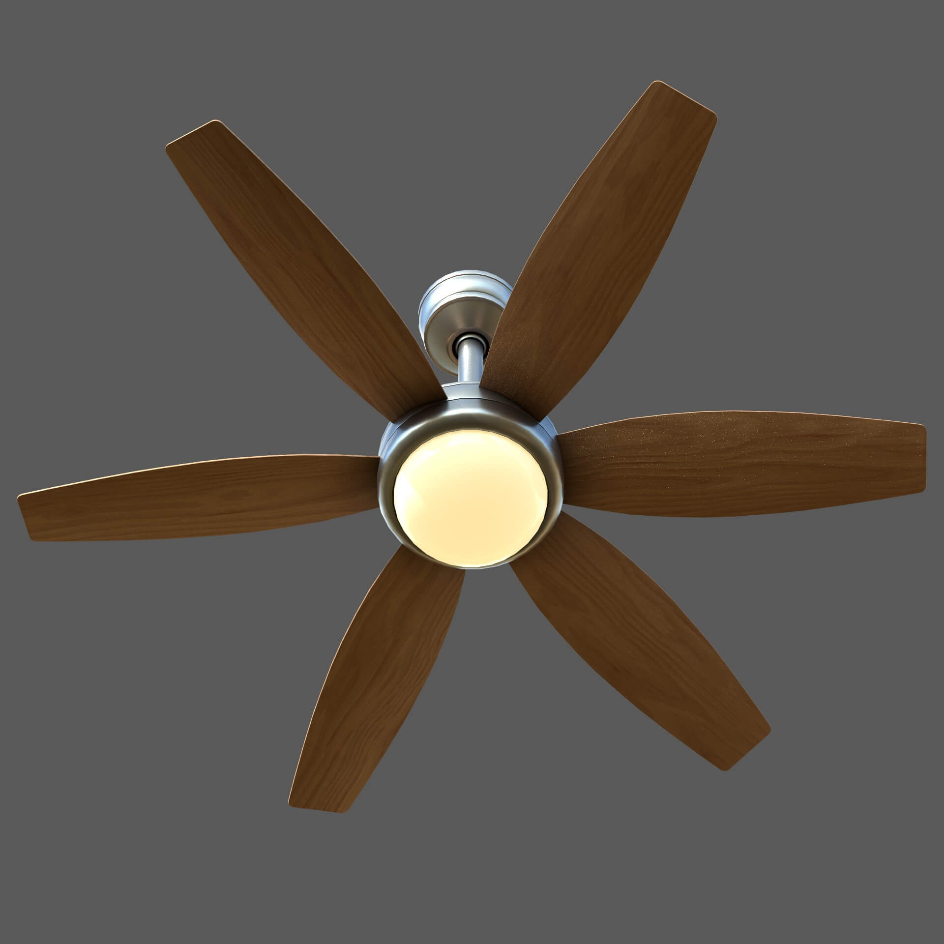 Wood Ceiling Fan - 3D Model by sanchiesp