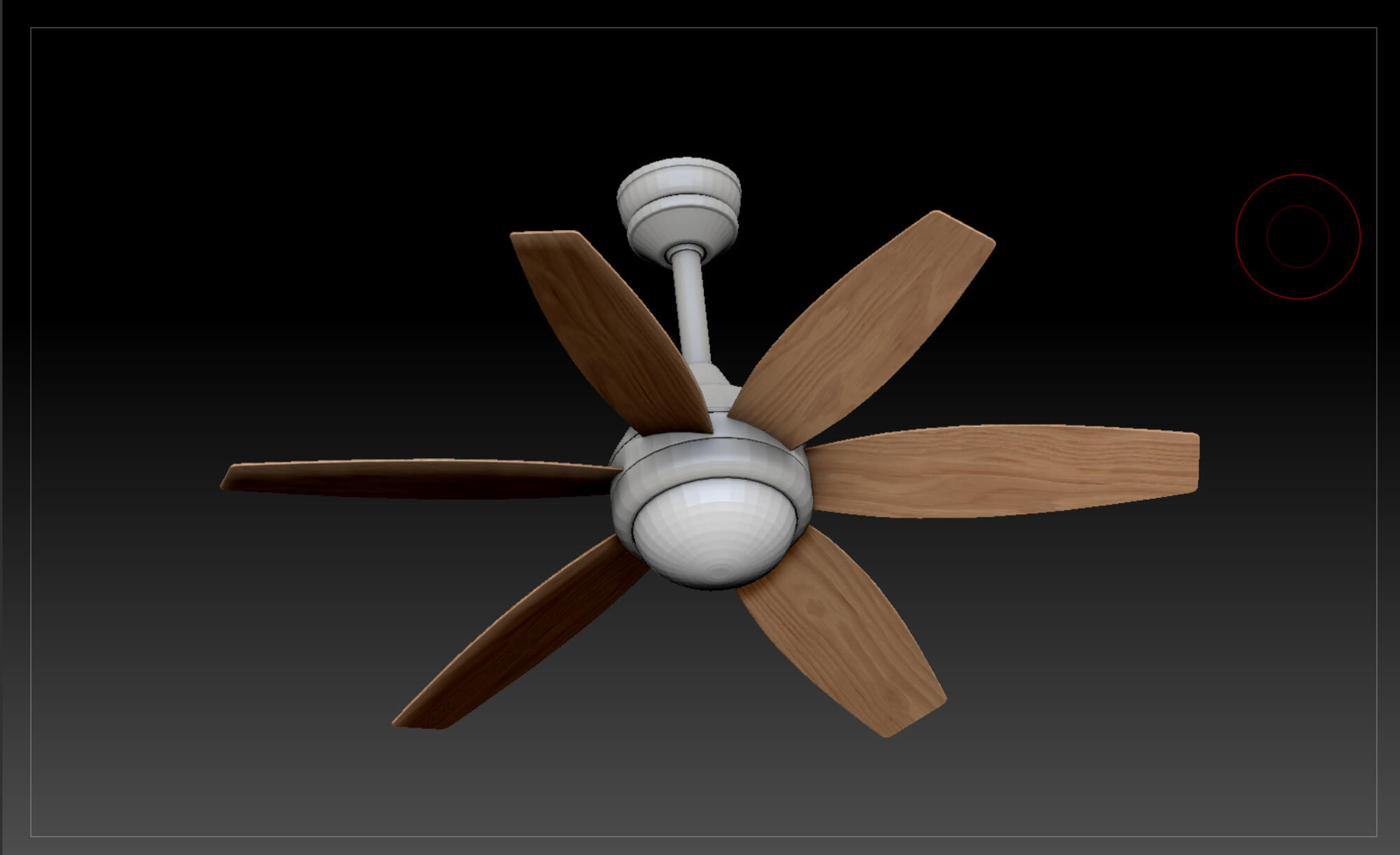Wood Ceiling Fan - 3D Model by sanchiesp