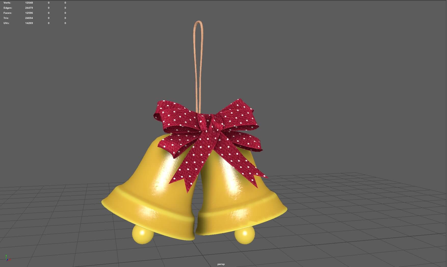 Christmas Bells - 3D Model by sanchiesp