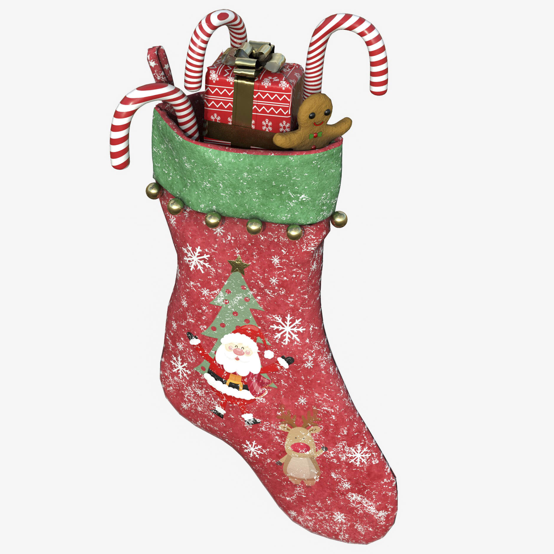 Christmas Stocking 2 - 3D Model by sanchiesp