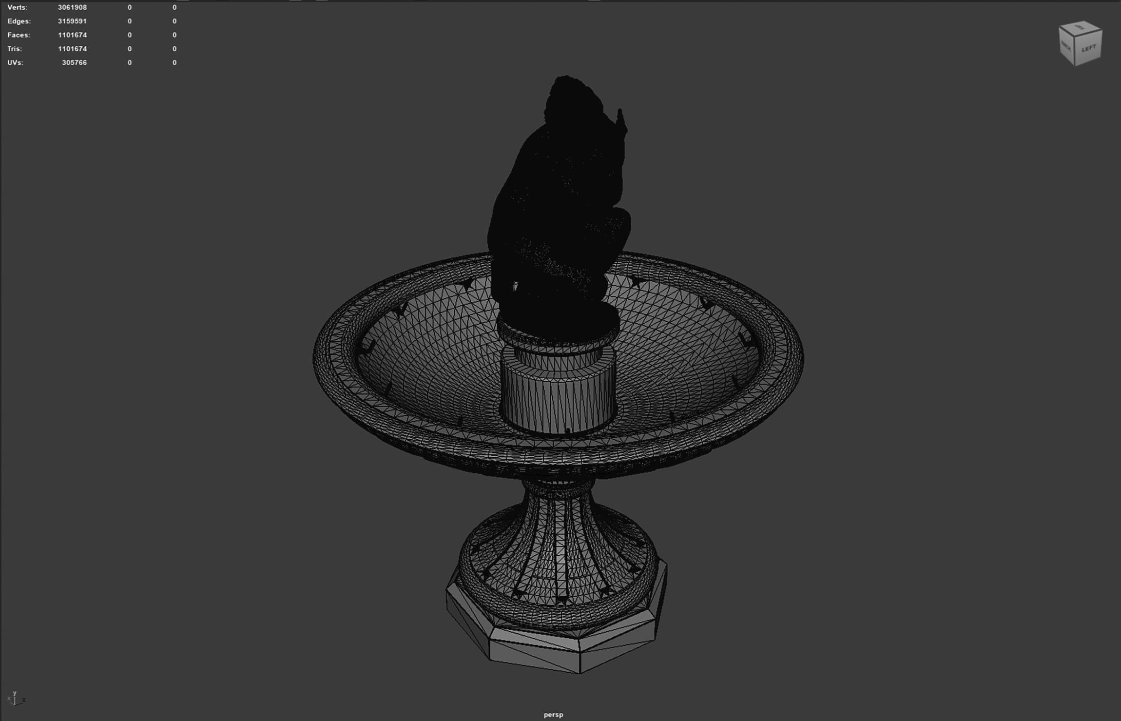 Classical Fountain with Crouching Venus Statue - 3D Model by sanchiesp