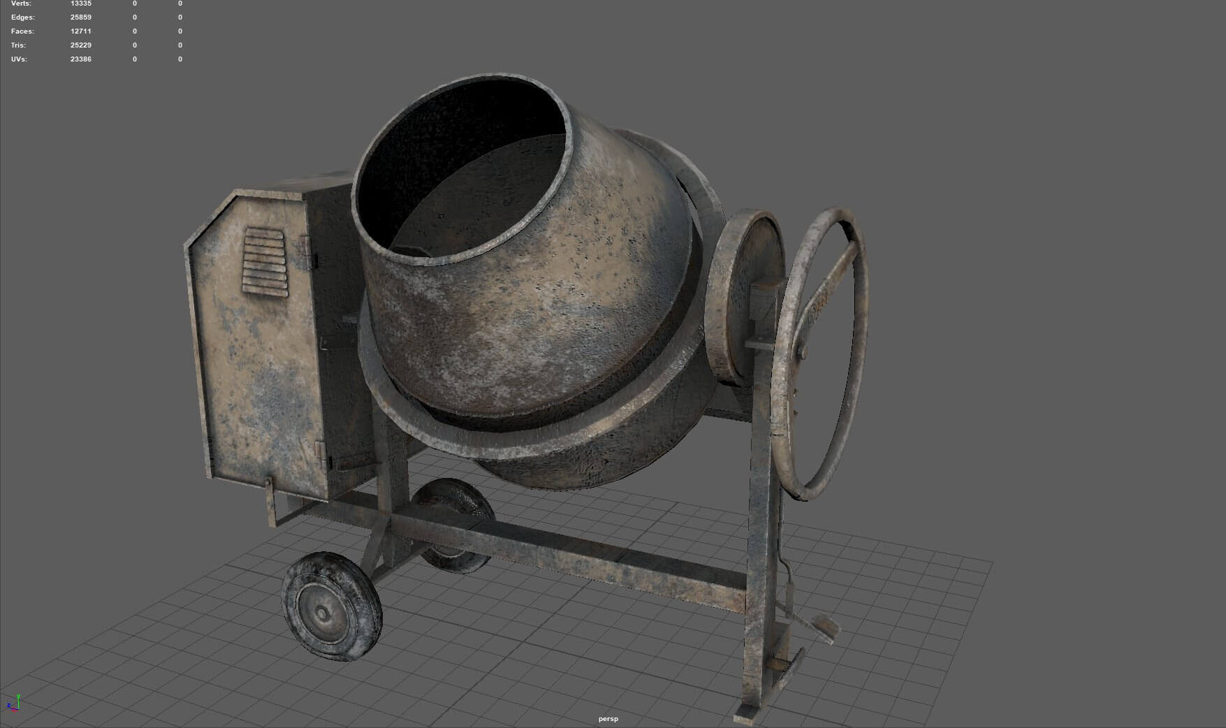 Concrete Mixer - 3D Model by sanchiesp