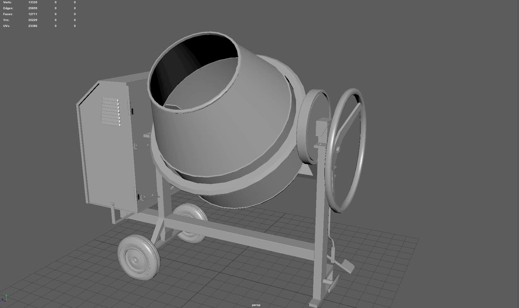 Concrete Mixer - 3D Model by sanchiesp