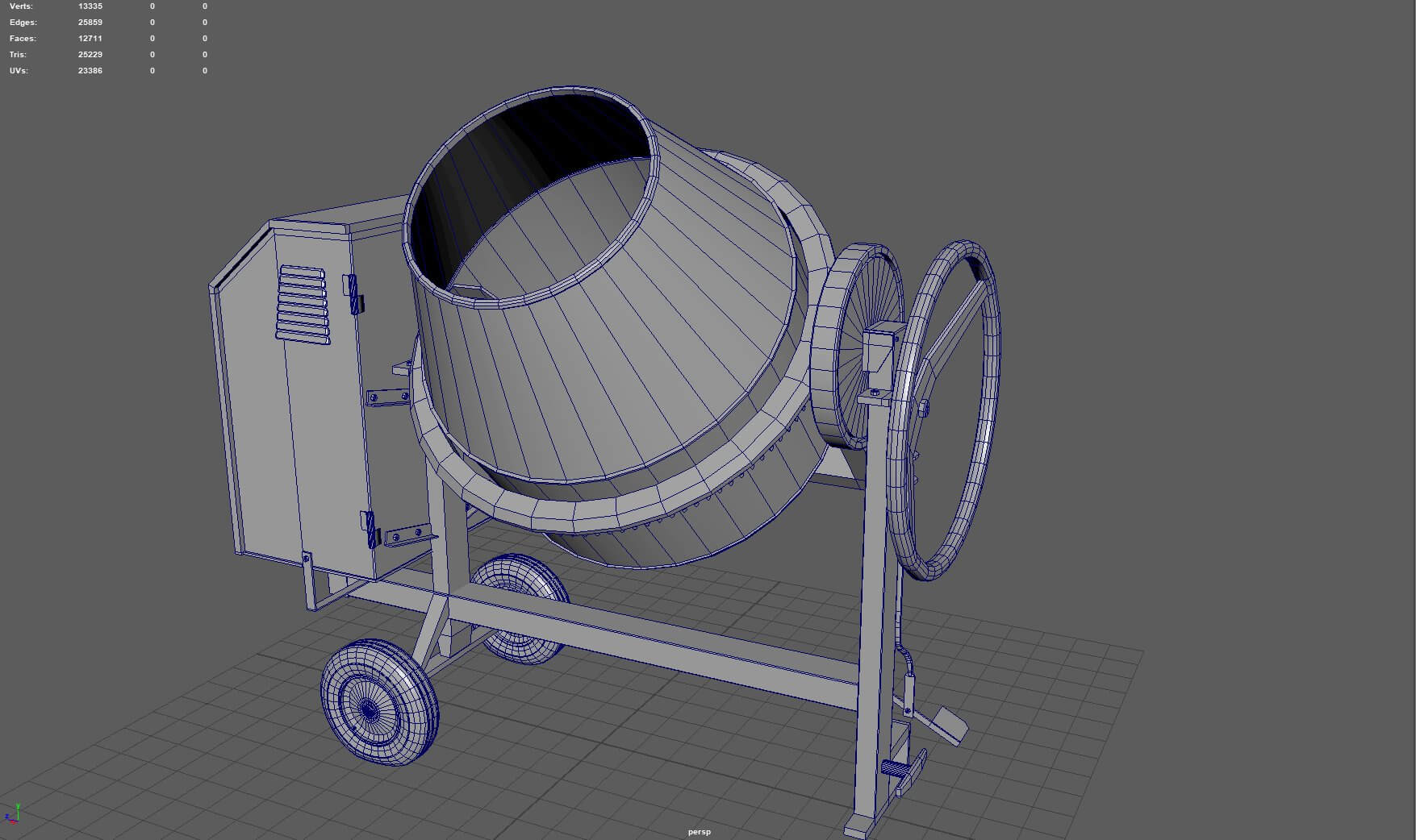 Concrete Mixer - 3D Model by sanchiesp