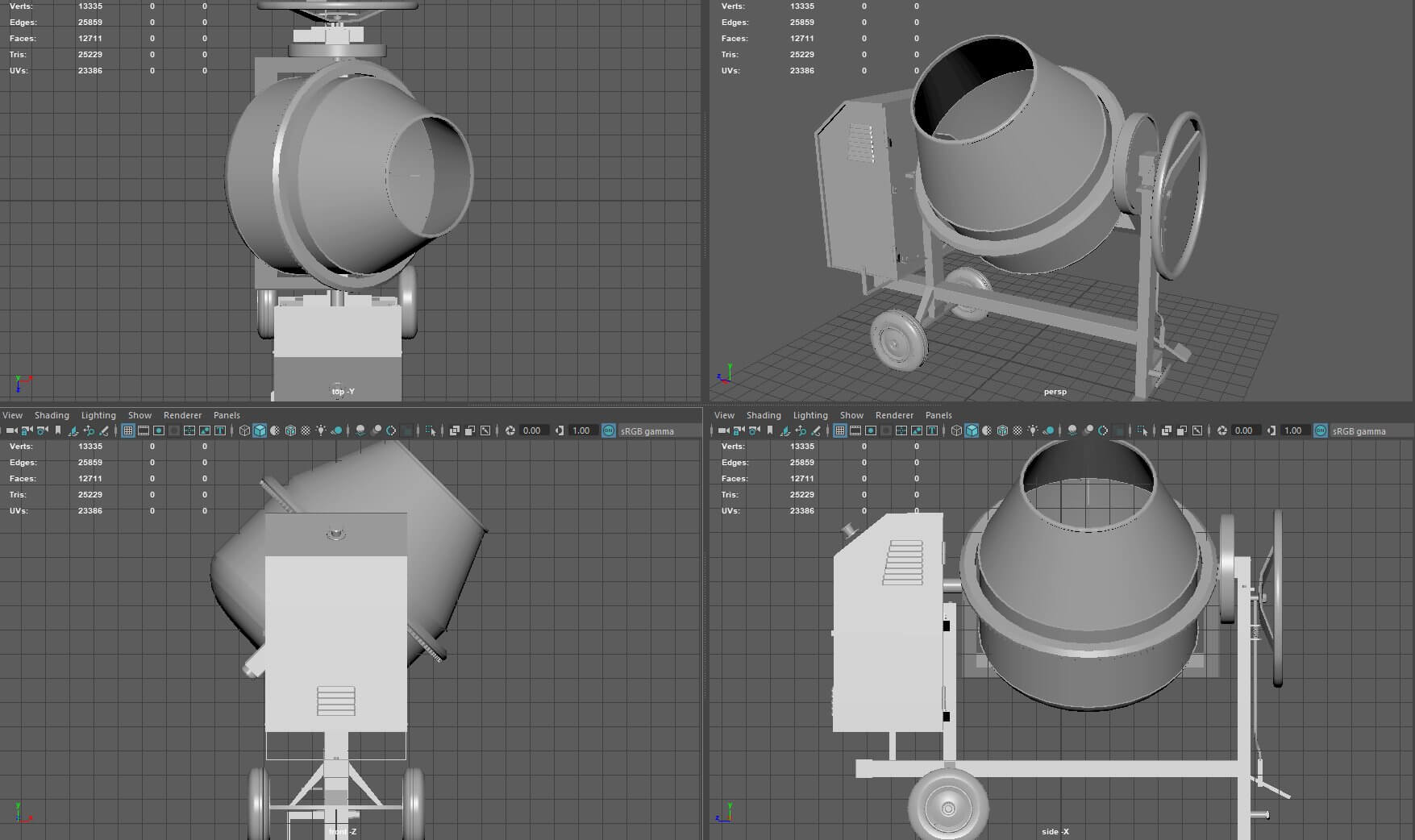 Concrete Mixer - 3D Model by sanchiesp