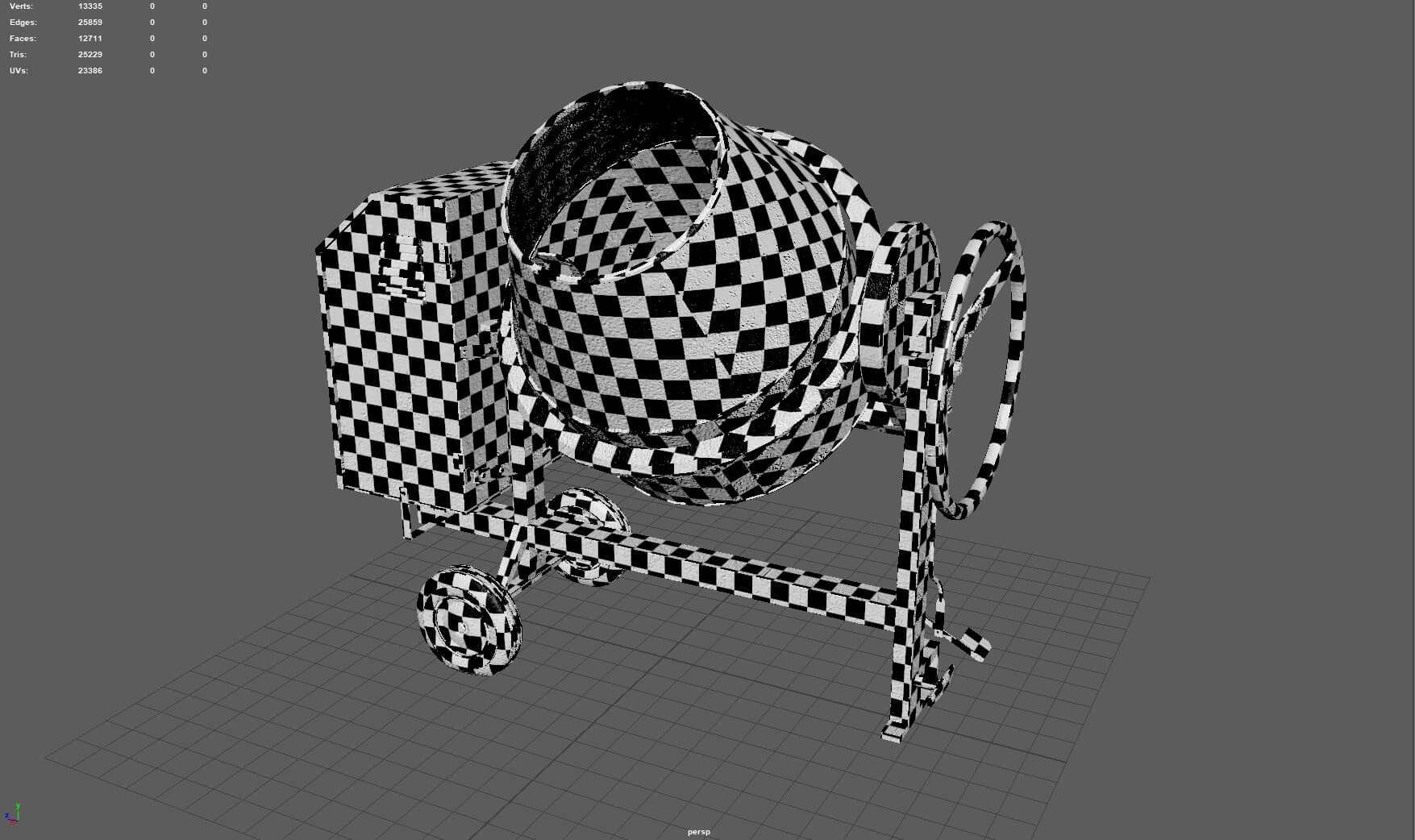 Concrete Mixer - 3D Model by sanchiesp