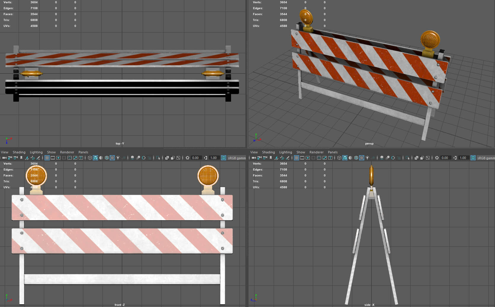 Construction Barrier - 3D Model by sanchiesp