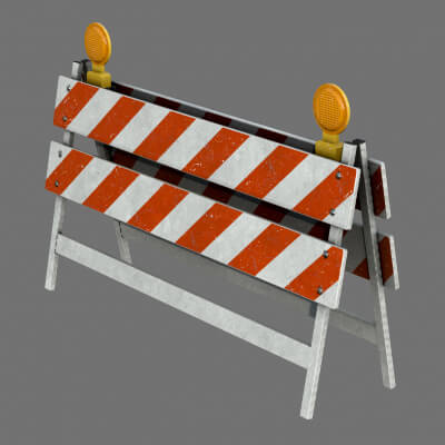Construction Barrier - 3D Model by sanchiesp