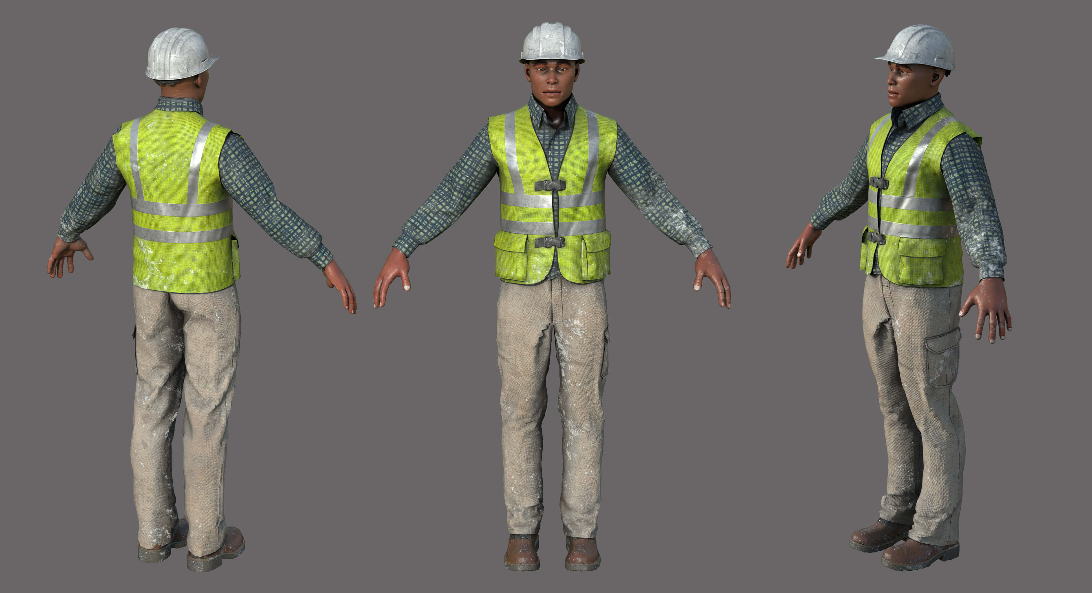 Construction Worker - 3D Model by sanchiesp