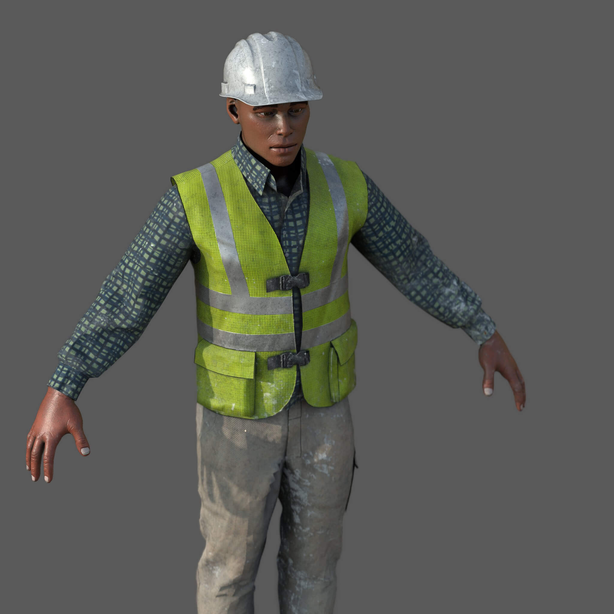 Construction Worker - 3D Model by sanchiesp