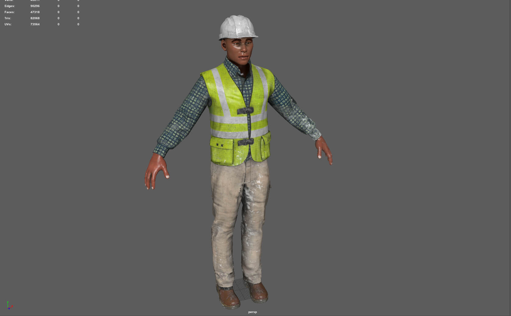 Construction Worker - 3D Model by sanchiesp