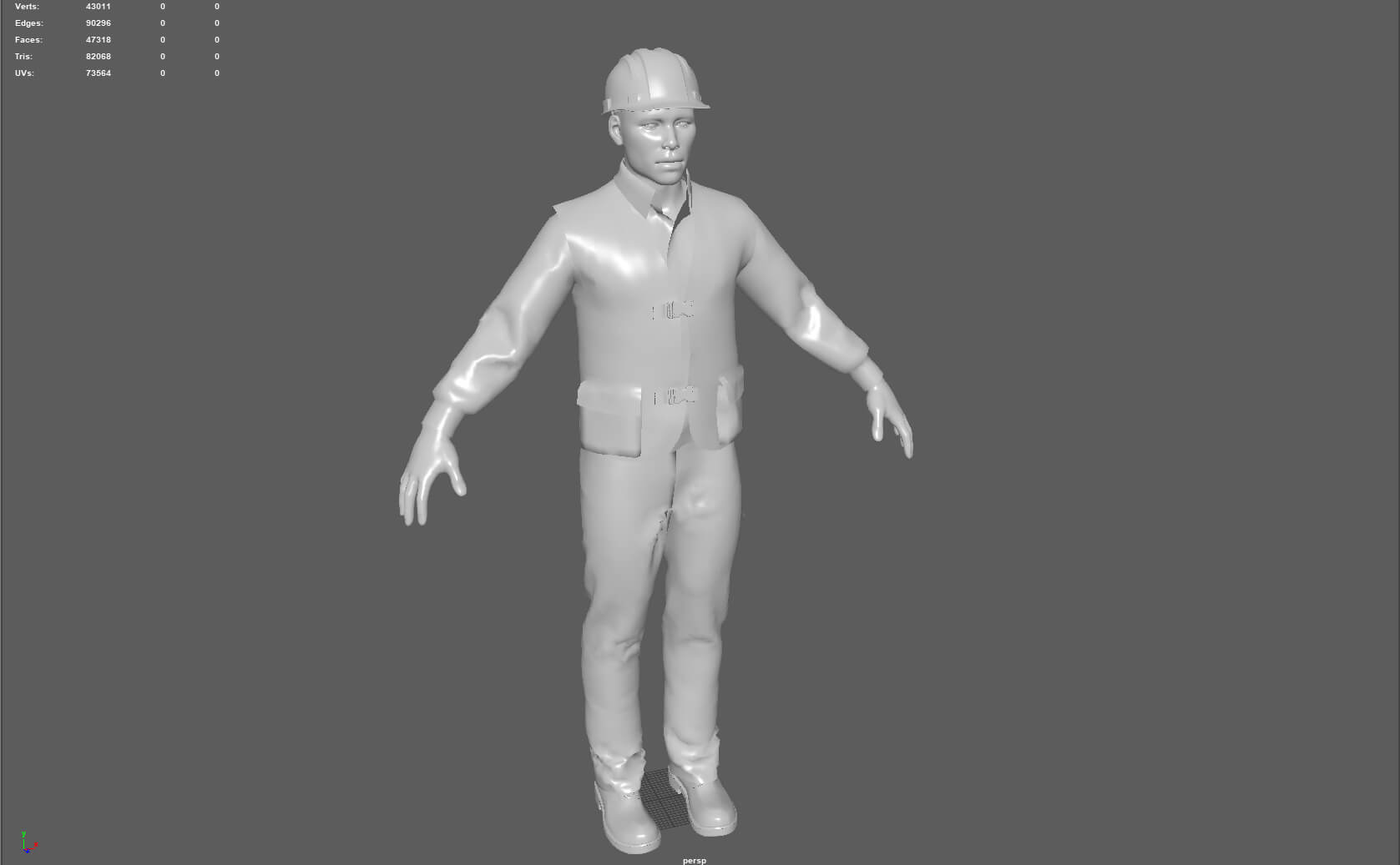 Construction Worker - 3D Model by sanchiesp