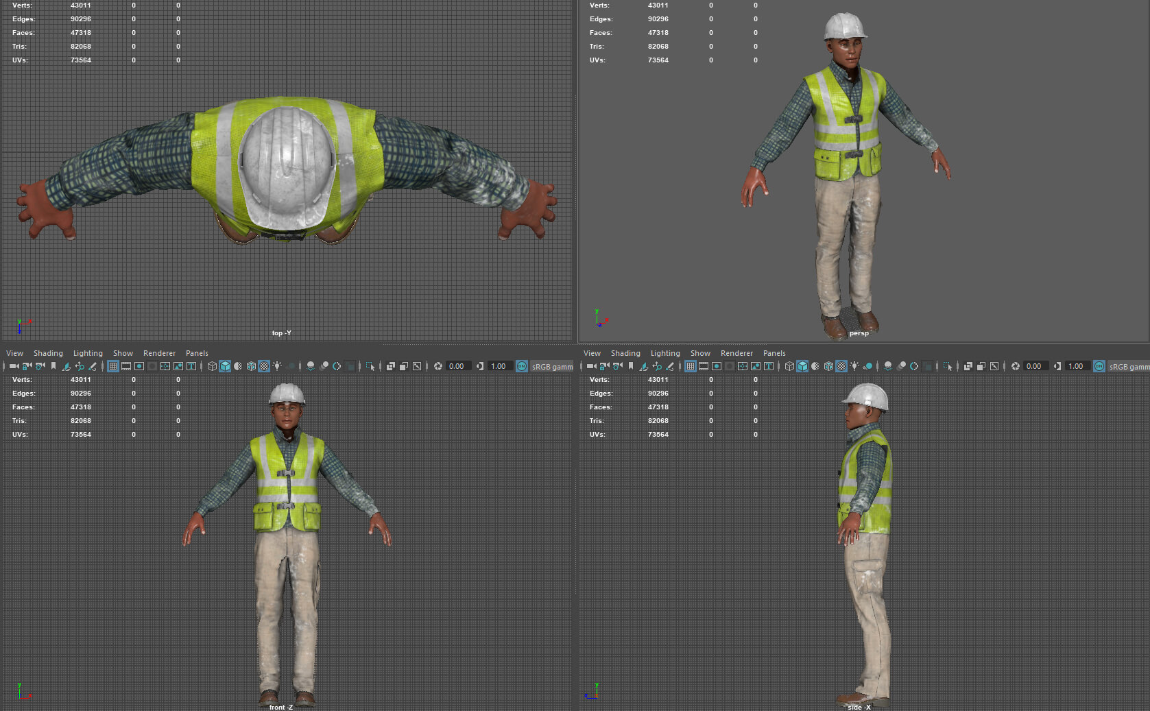 Construction Worker - 3D Model by sanchiesp