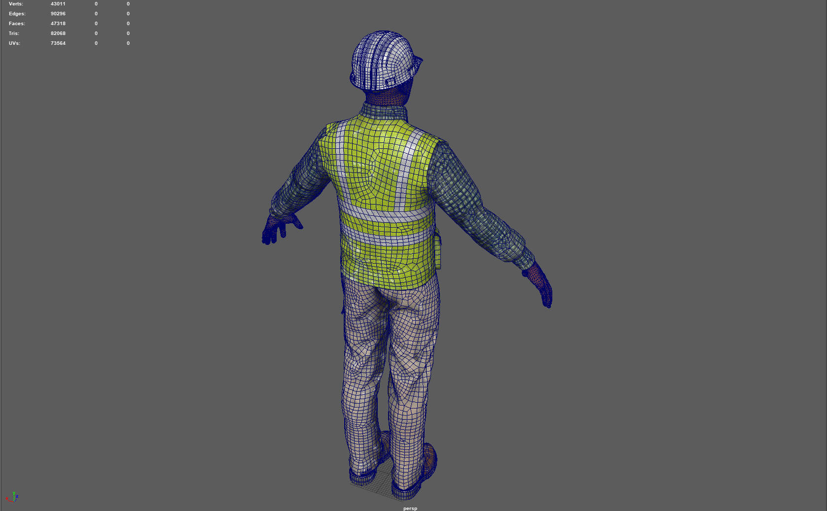 Construction Worker - 3D Model by sanchiesp