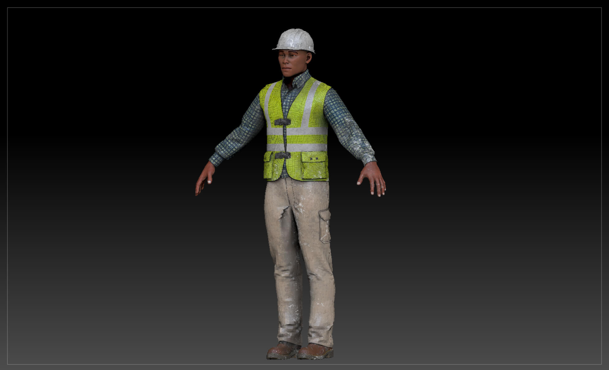Construction Worker - 3D Model by sanchiesp
