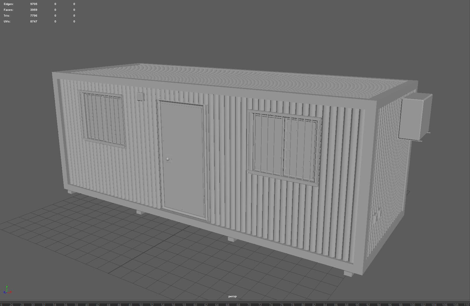Container House For Worker - 3D Model by sanchiesp
