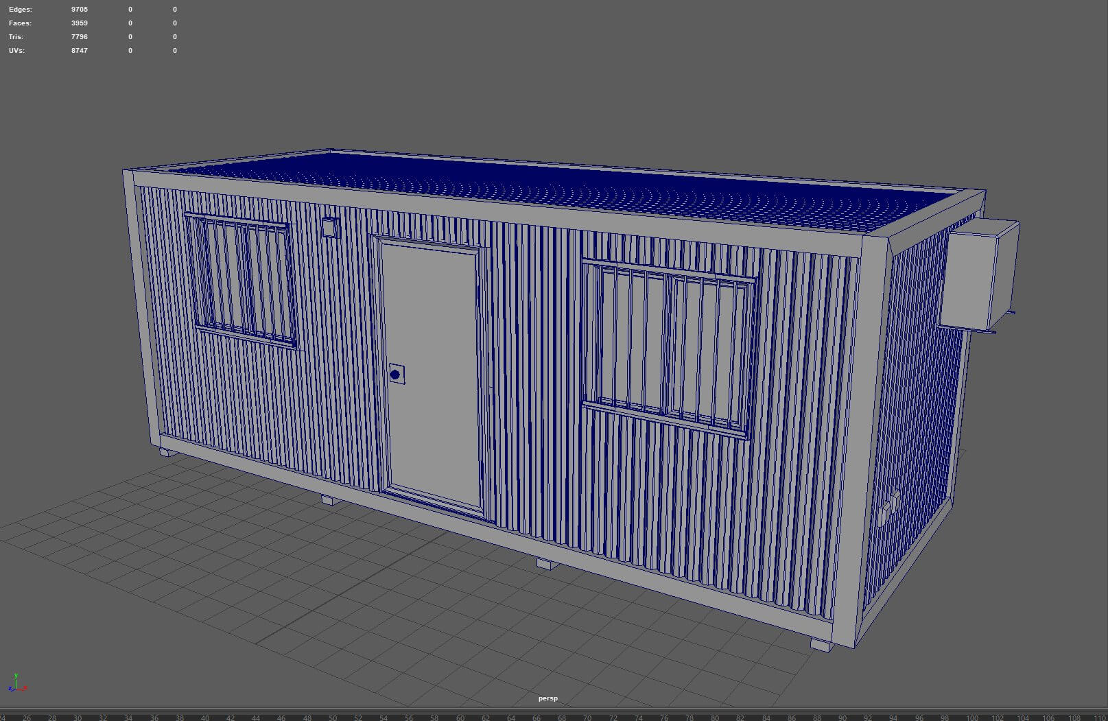 Container House For Worker - 3D Model by sanchiesp