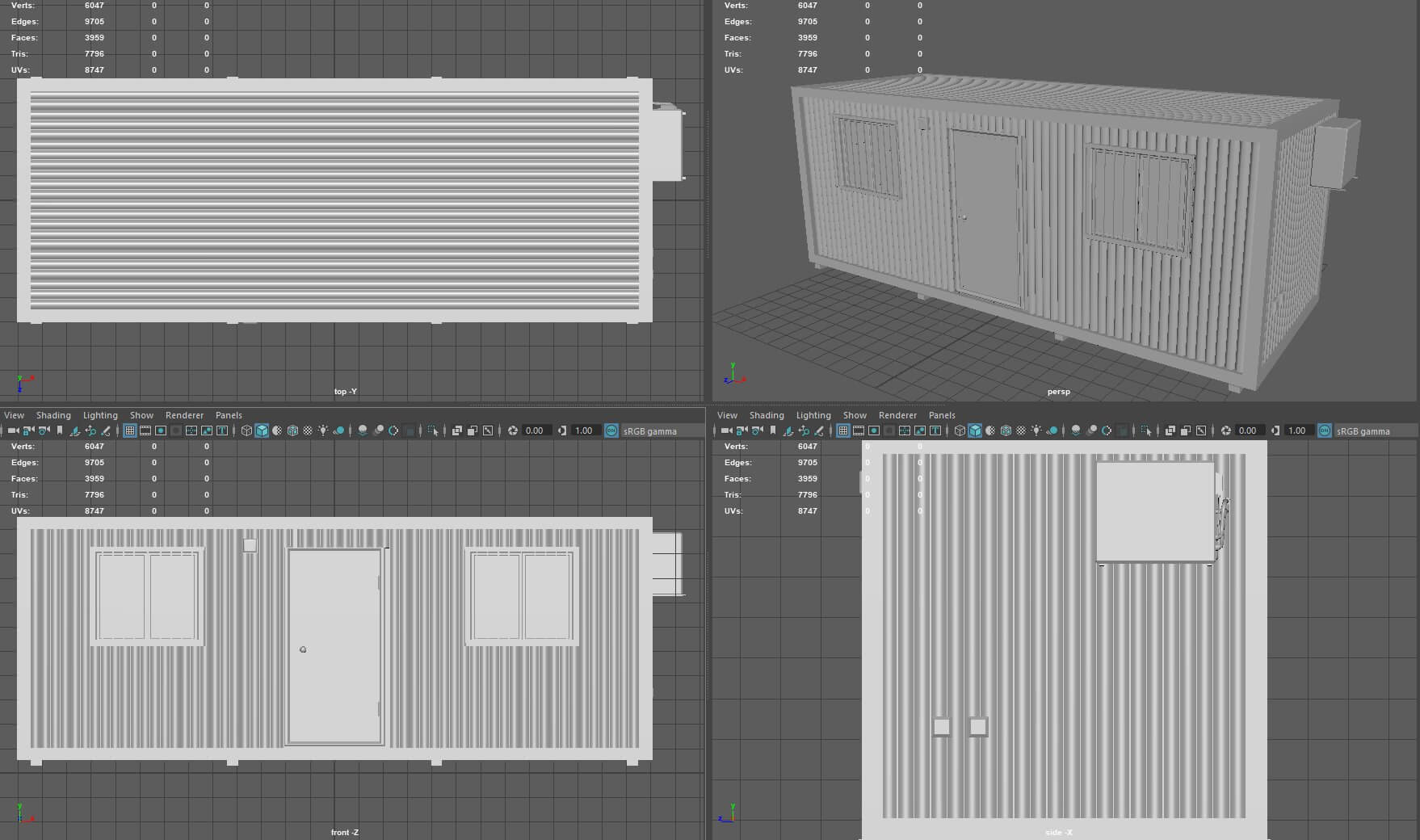 Container House For Worker - 3D Model by sanchiesp