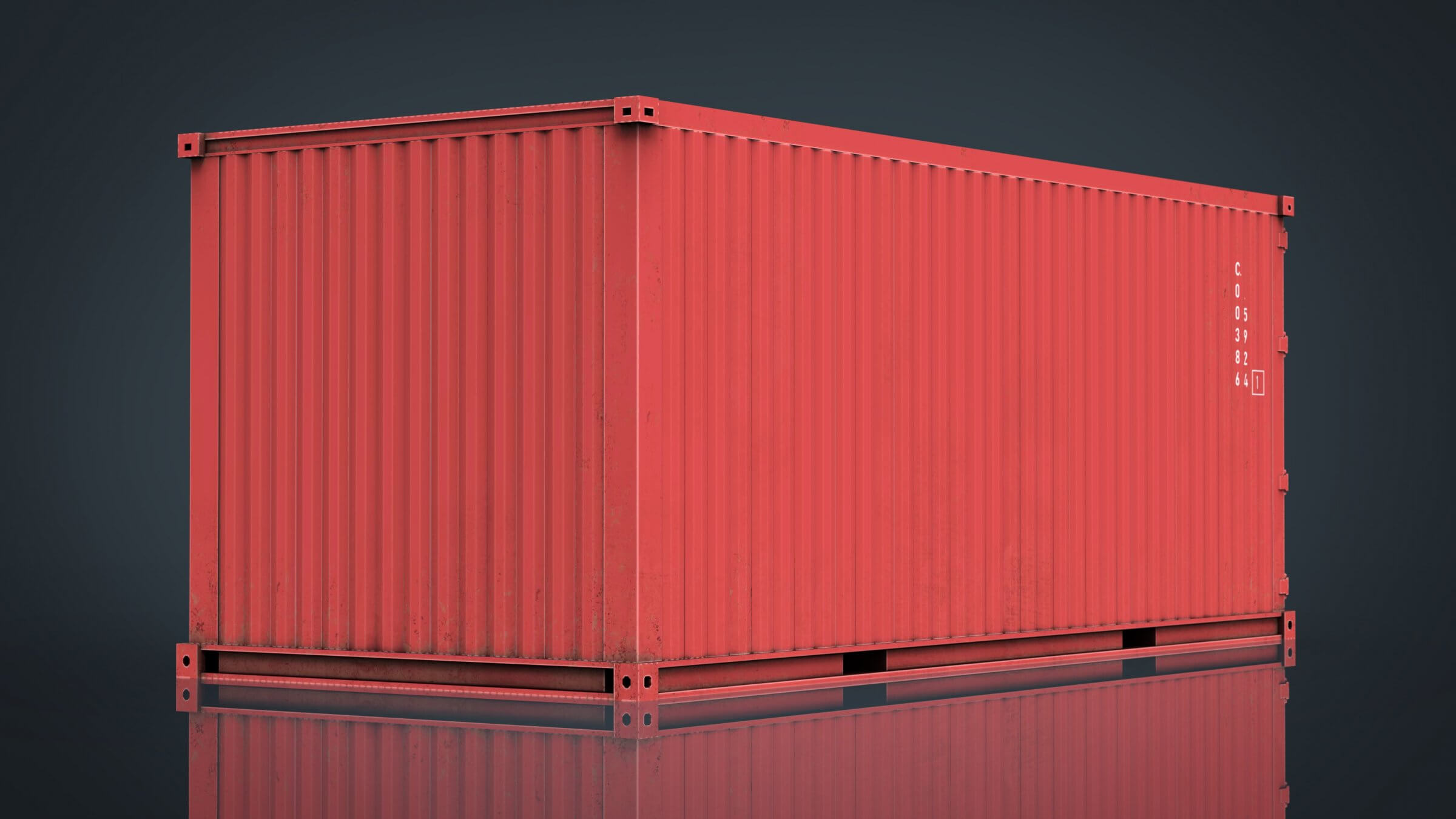 Container Red - 3D Model by sanchiesp
