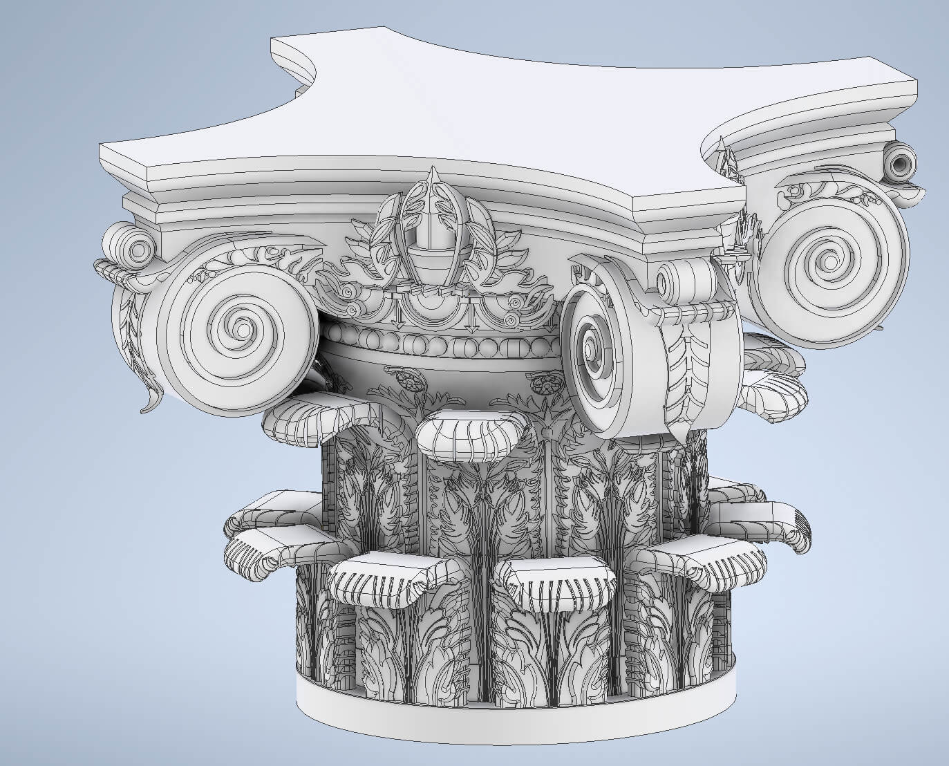 Corinthian Capital Ultra-Realistic 3D Model for Architecture by sanchiesp