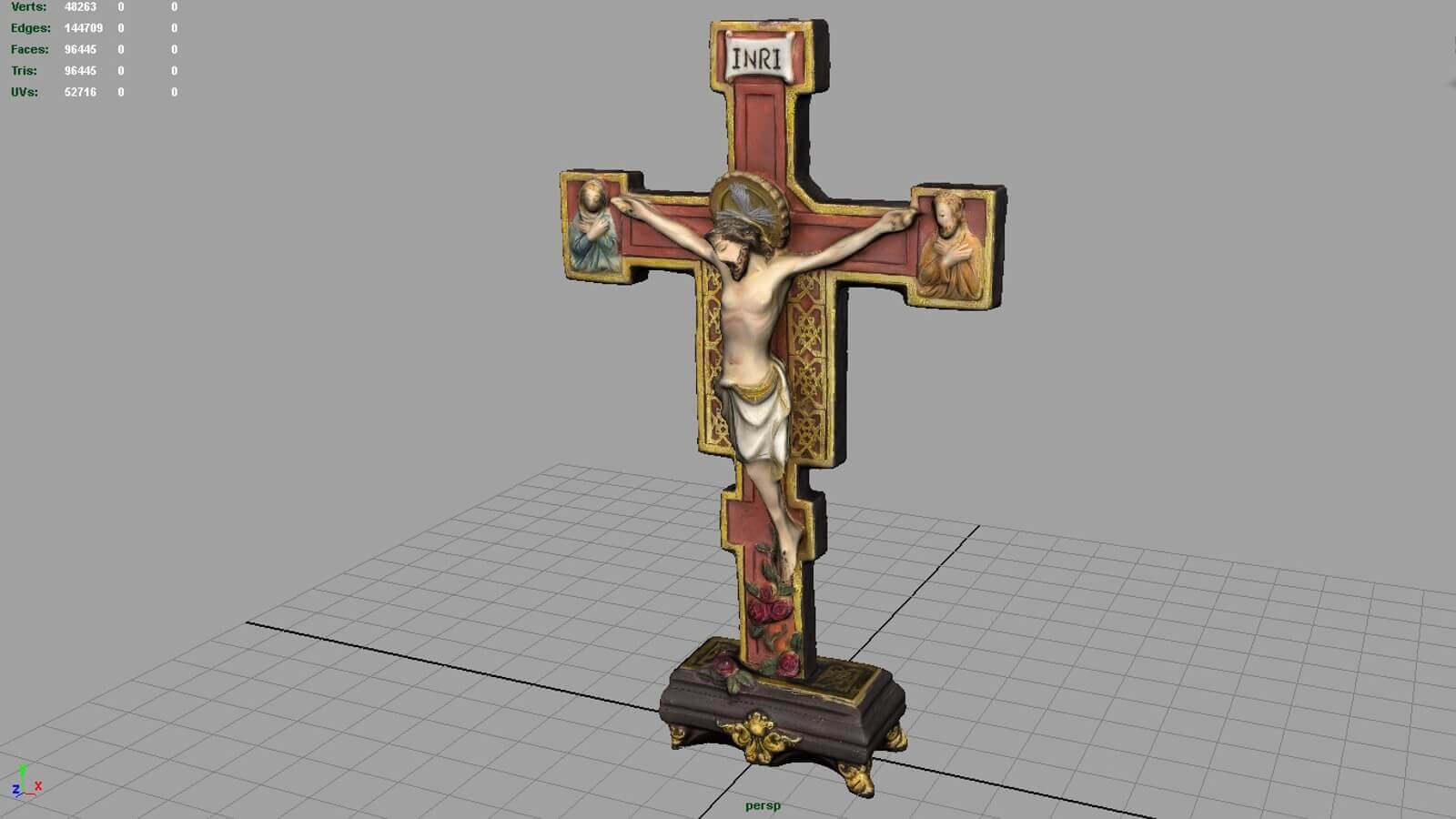 Crucifix - 3D Model by sanchiesp