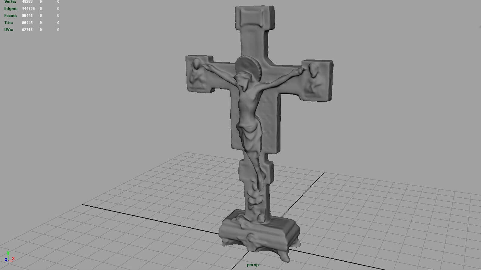 Crucifix - 3D Model by sanchiesp