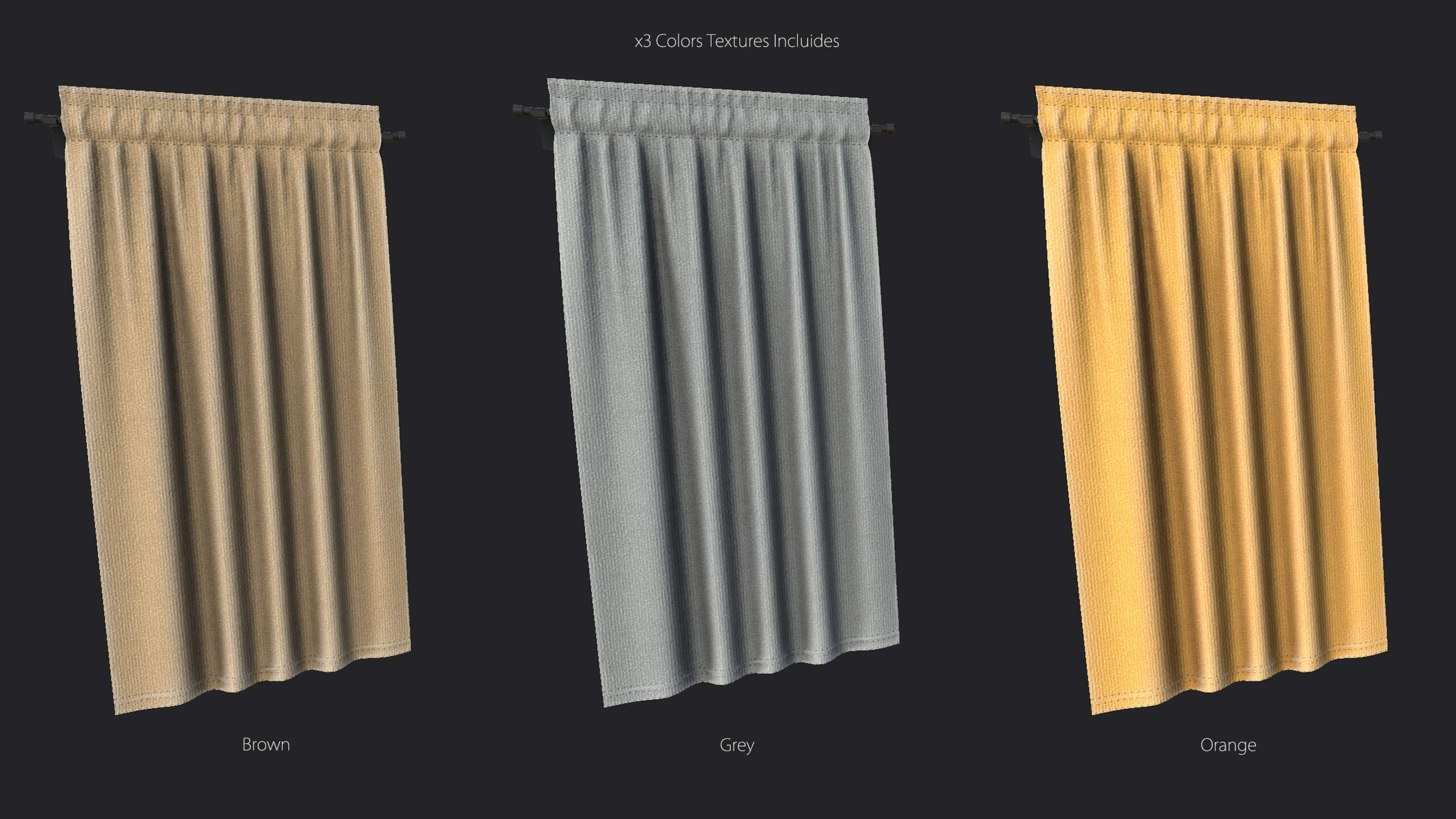 Curtain with Rod - 3D Model by sanchiesp