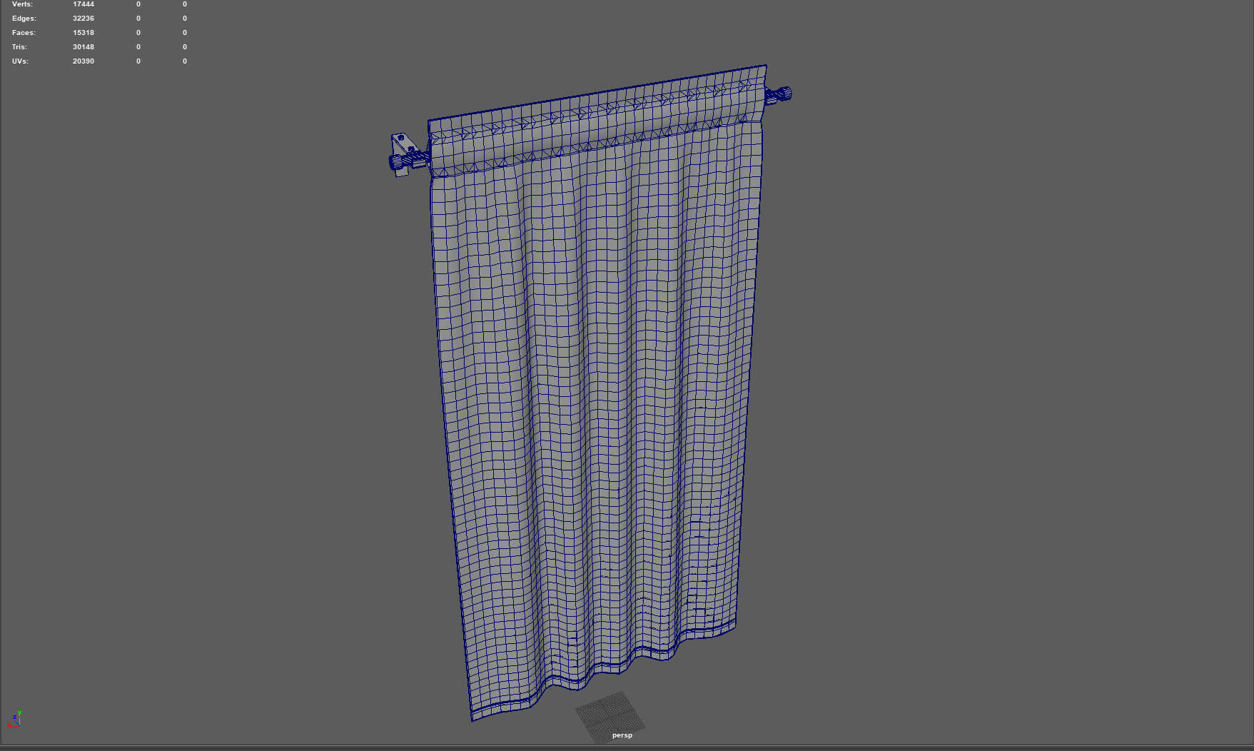 Curtain with Rod - 3D Model by sanchiesp