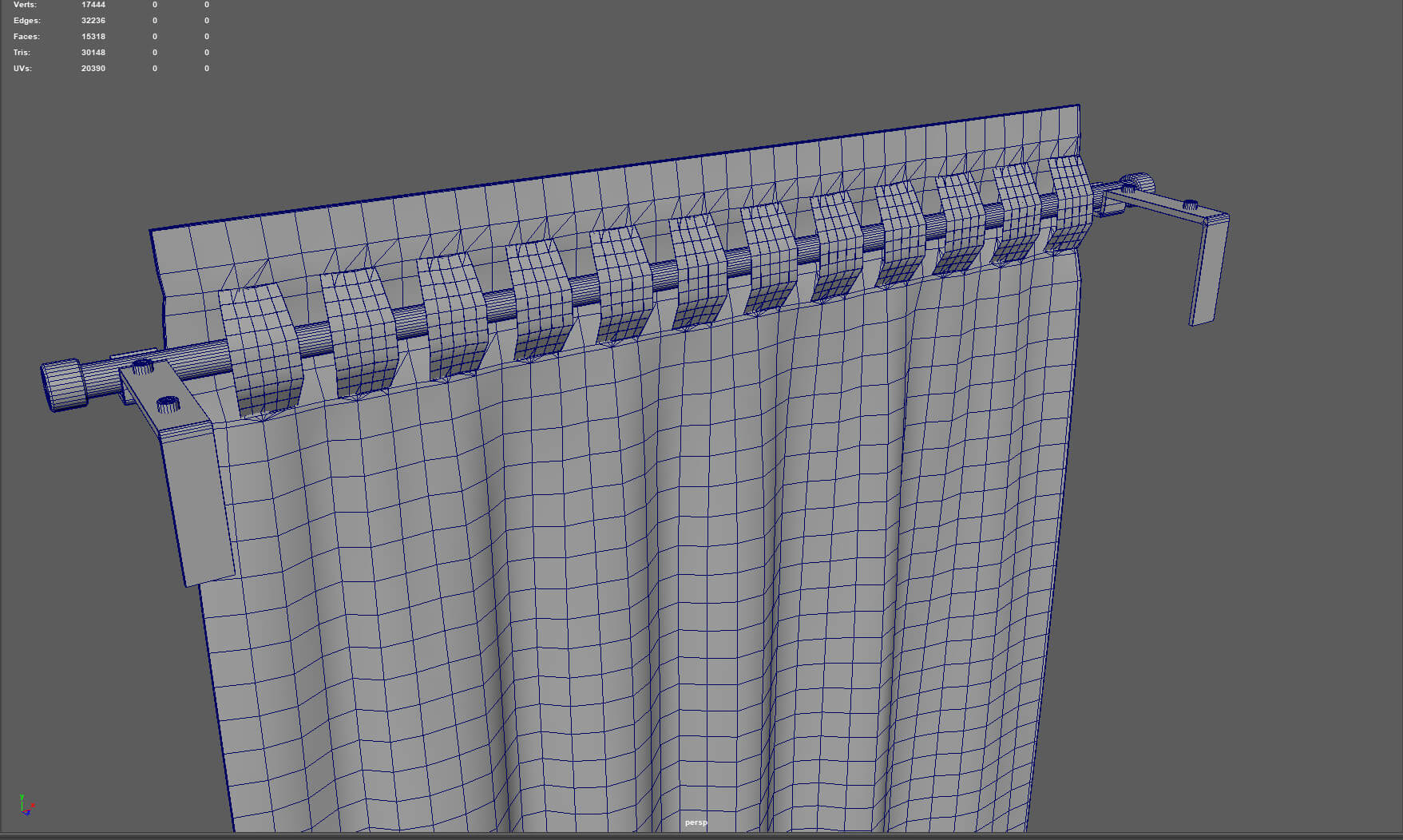Curtain with Rod - 3D Model by sanchiesp