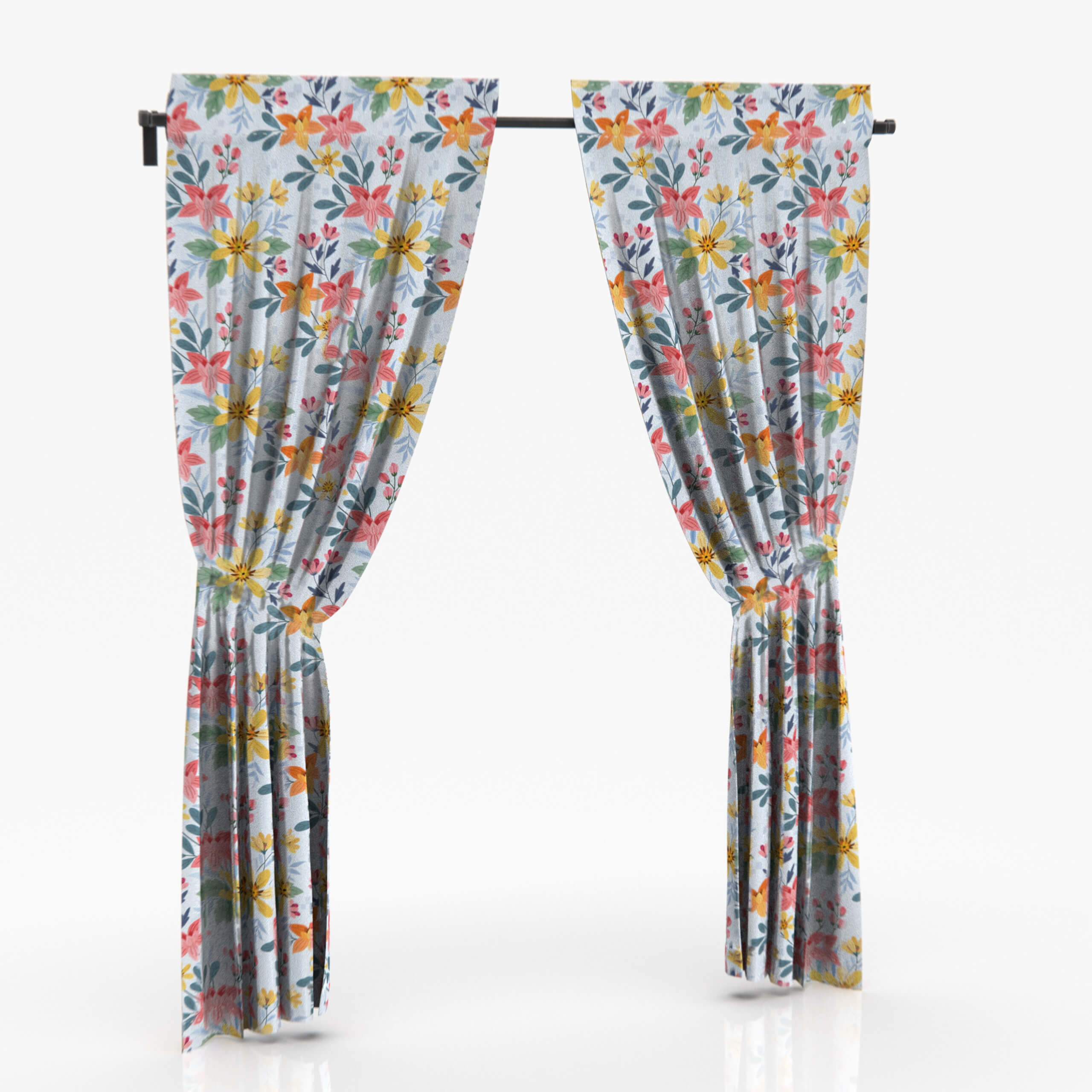 Curtain With Ties - 3D Model by sanchiesp
